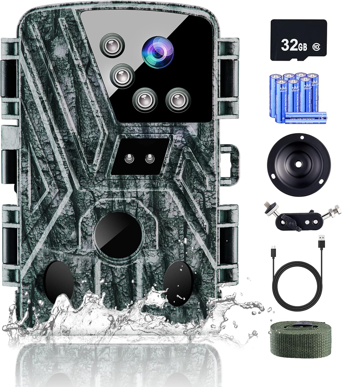 Amazon.com: KJK High-Res Wildlife Photography, Trail Camera, 32MP, 4K ...