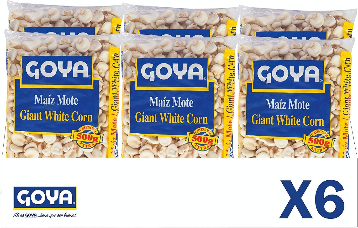Goya Maiz Mote - 6 unidades x 500g 3000 g : Amazon.es: Alimentación y ...
