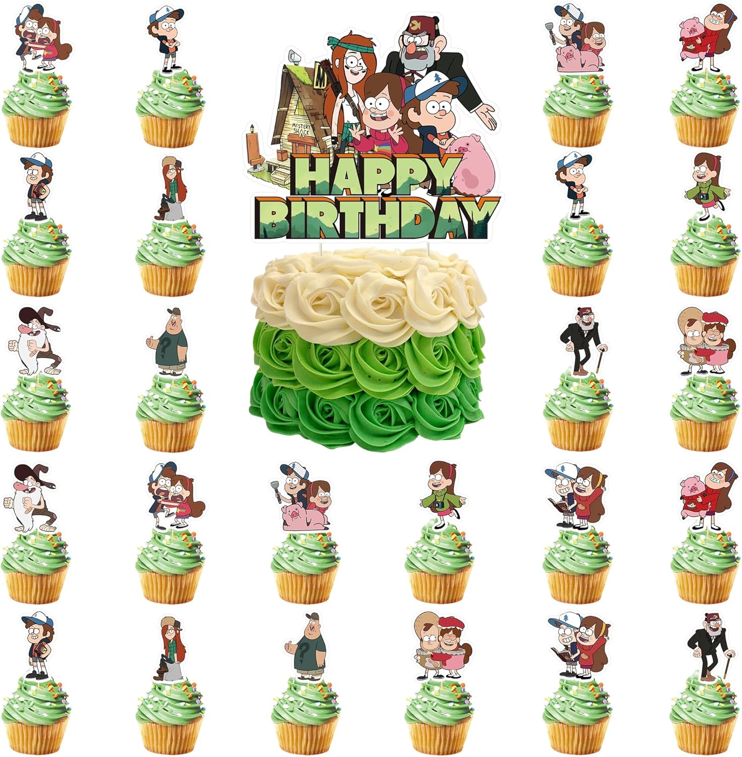 Amazon.com: NatTco Gravity Falls Party Supplies, Gravity Falls Theme ...