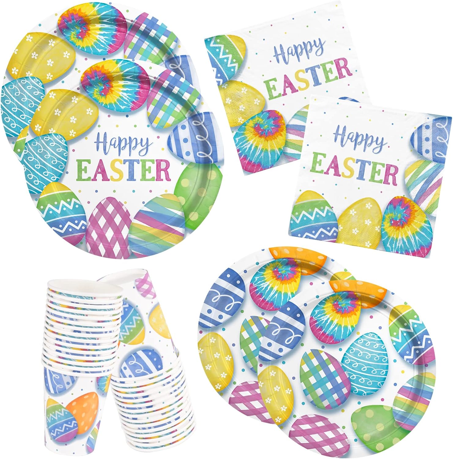 Amazon.com: Gatherfun Happy Easter Party Supplies Kit, Easter ...
