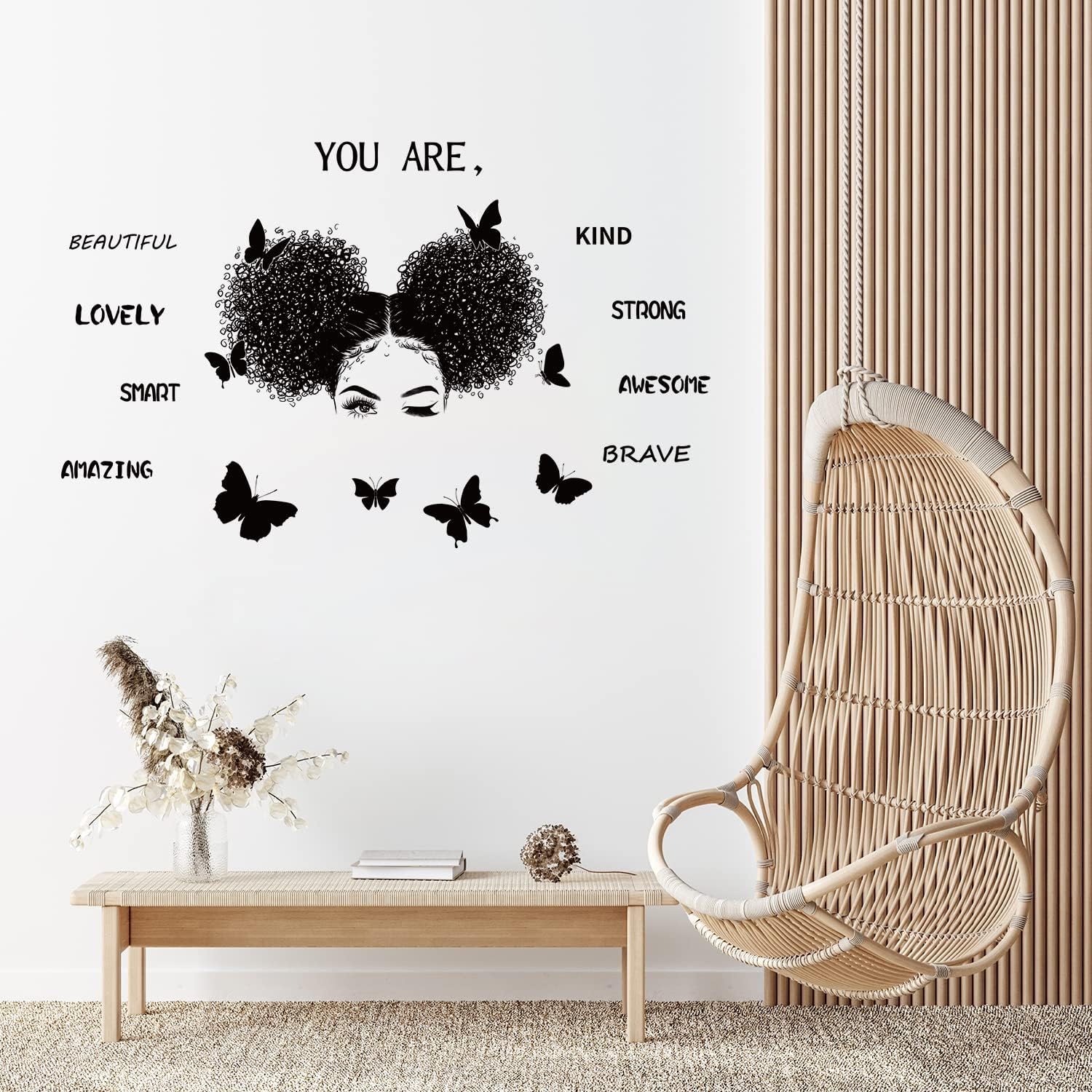 Amazon.com: astrkiz Black Boy Wall Decal Peel and Stick, Positive ...