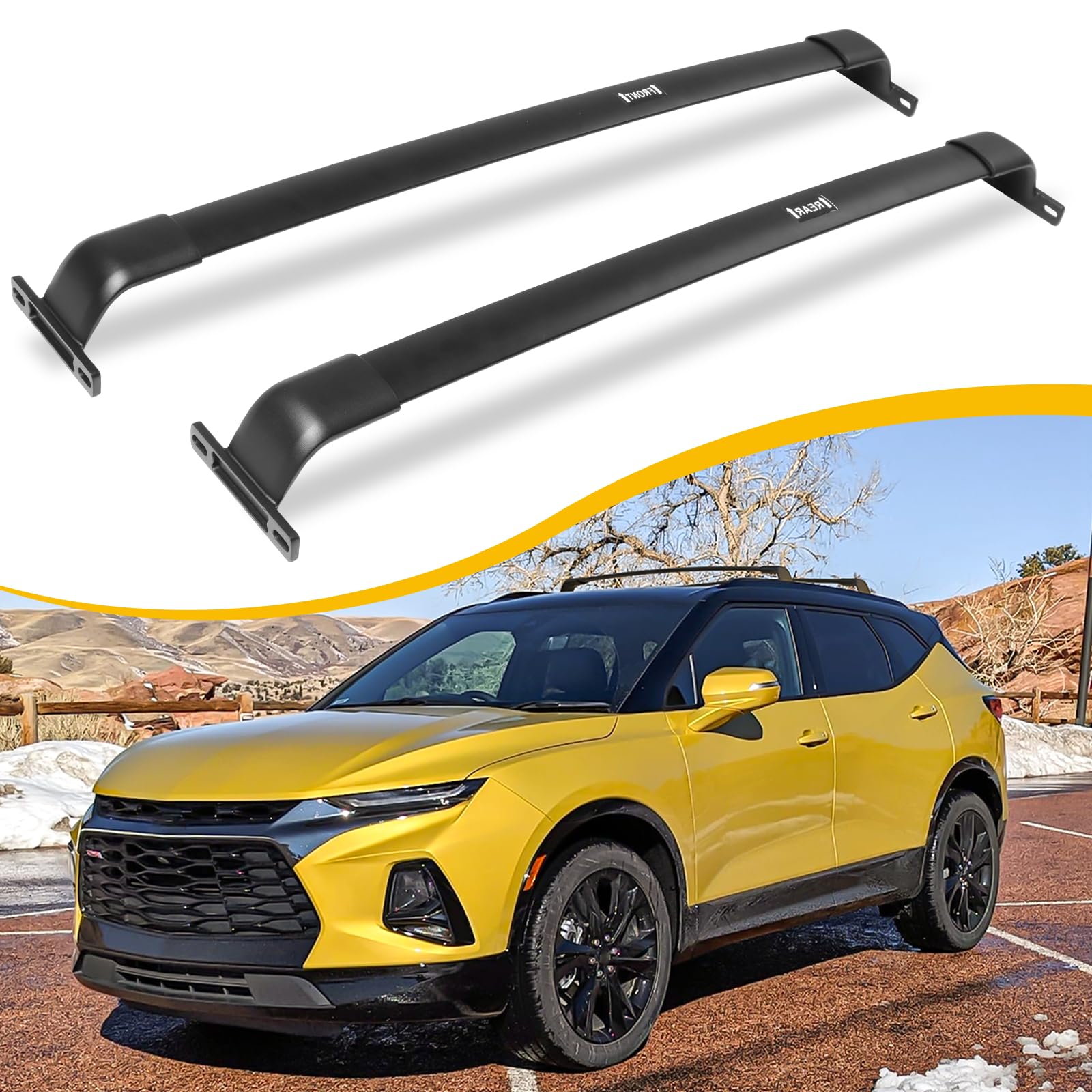 Snapklik.com : EZREXPM 220lbs Cross Bar Roof Rack Fit For Chevrolet ...