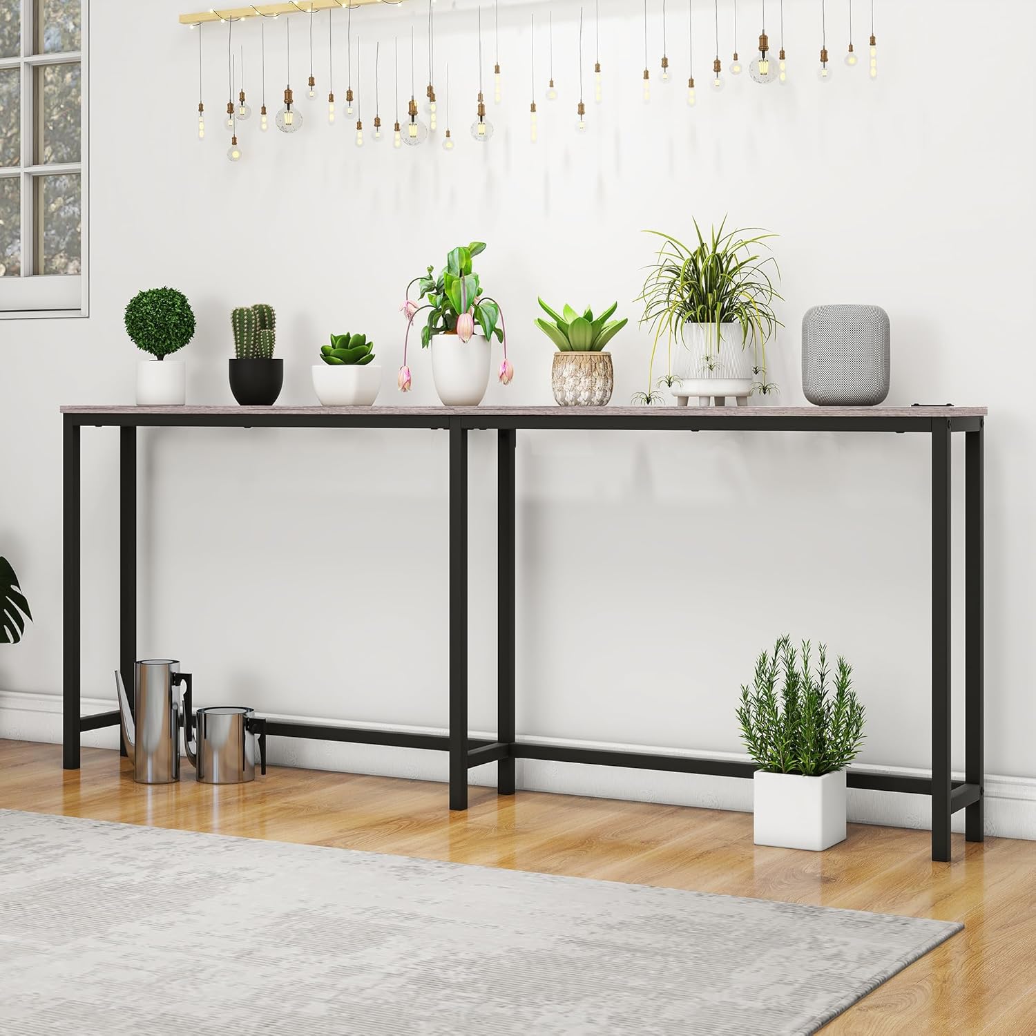 HOMERECOMMEND 70.8 Inch Console Table with USB Ports, Sofa Table with ...