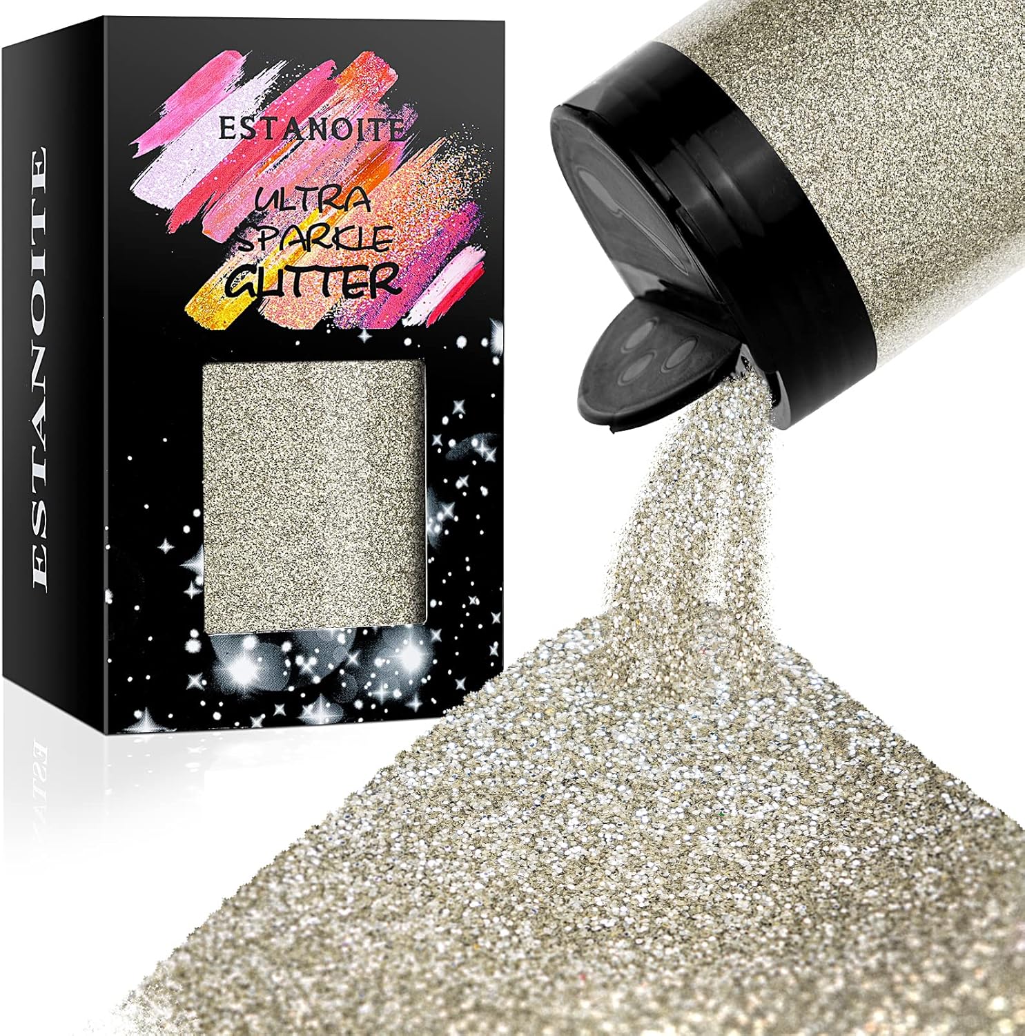 Amazon.com: Extra Fine Glitter, 7.41Oz/210g Resin Glitter Powder, Fine ...