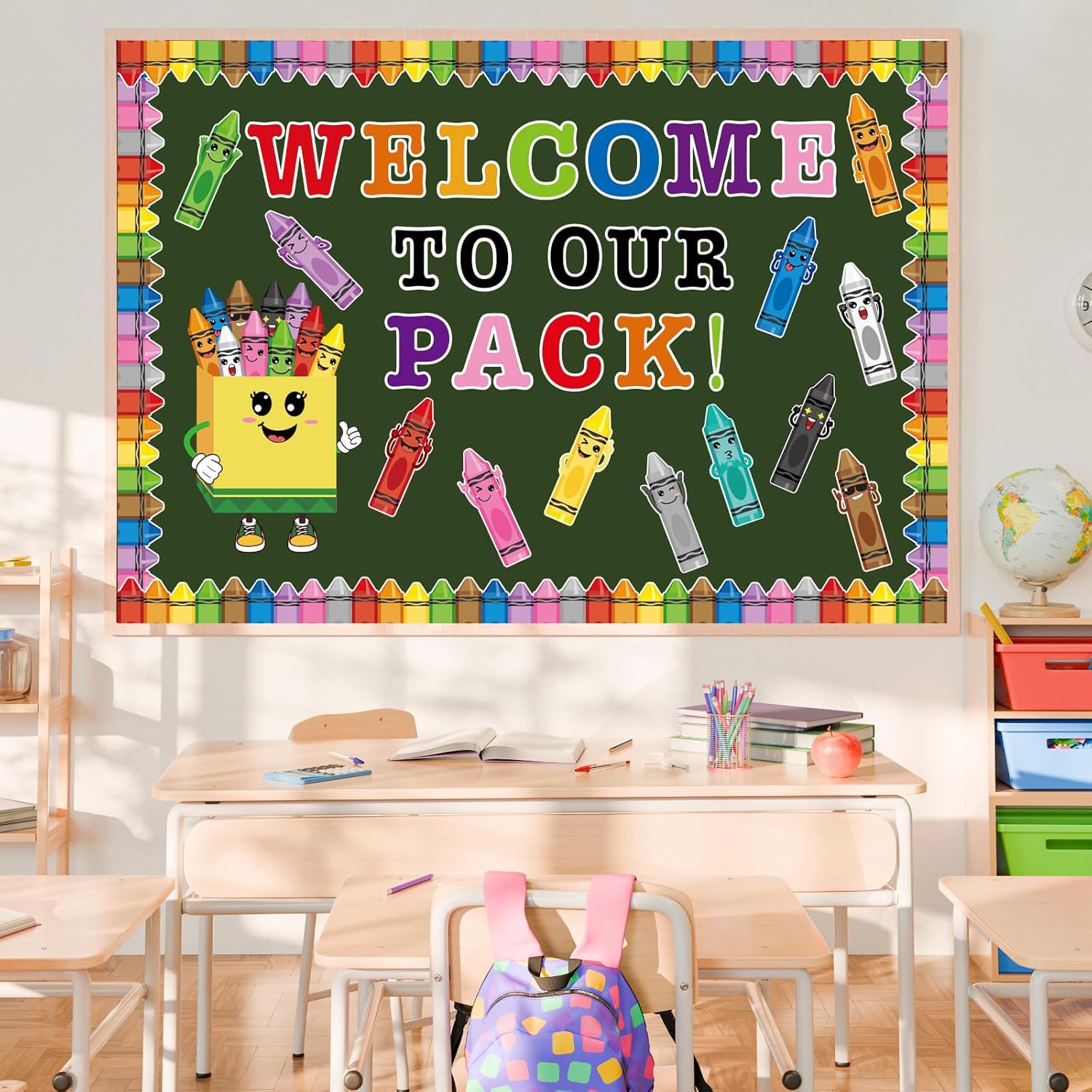 Amazon.com: 72 Pcs Crayon Bulletin Board Decorations for Classroom ...