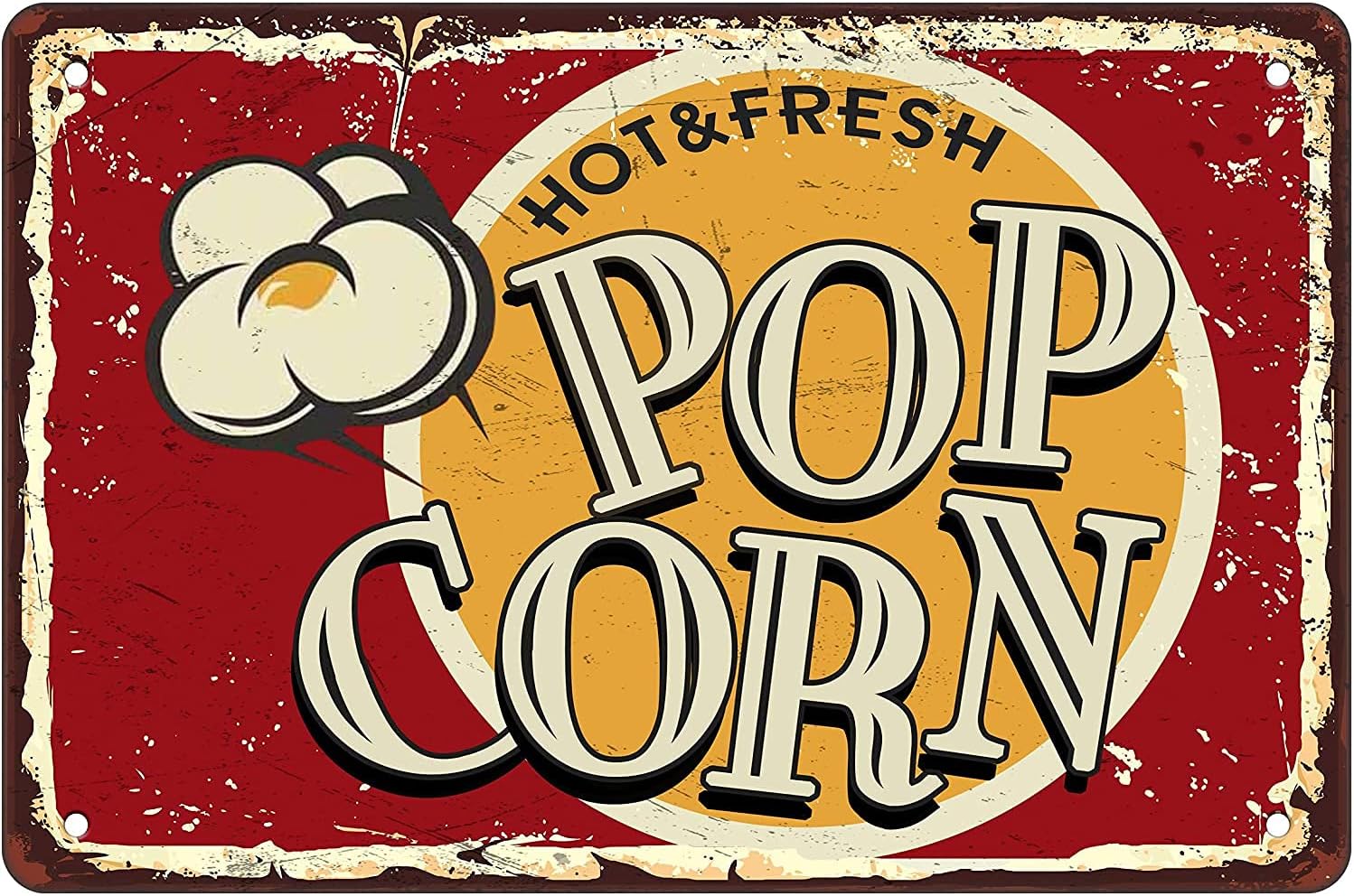 Amazon.com: Generic Hot Fresh Pop Corn Vintage Metal Tin Sign Retro ...