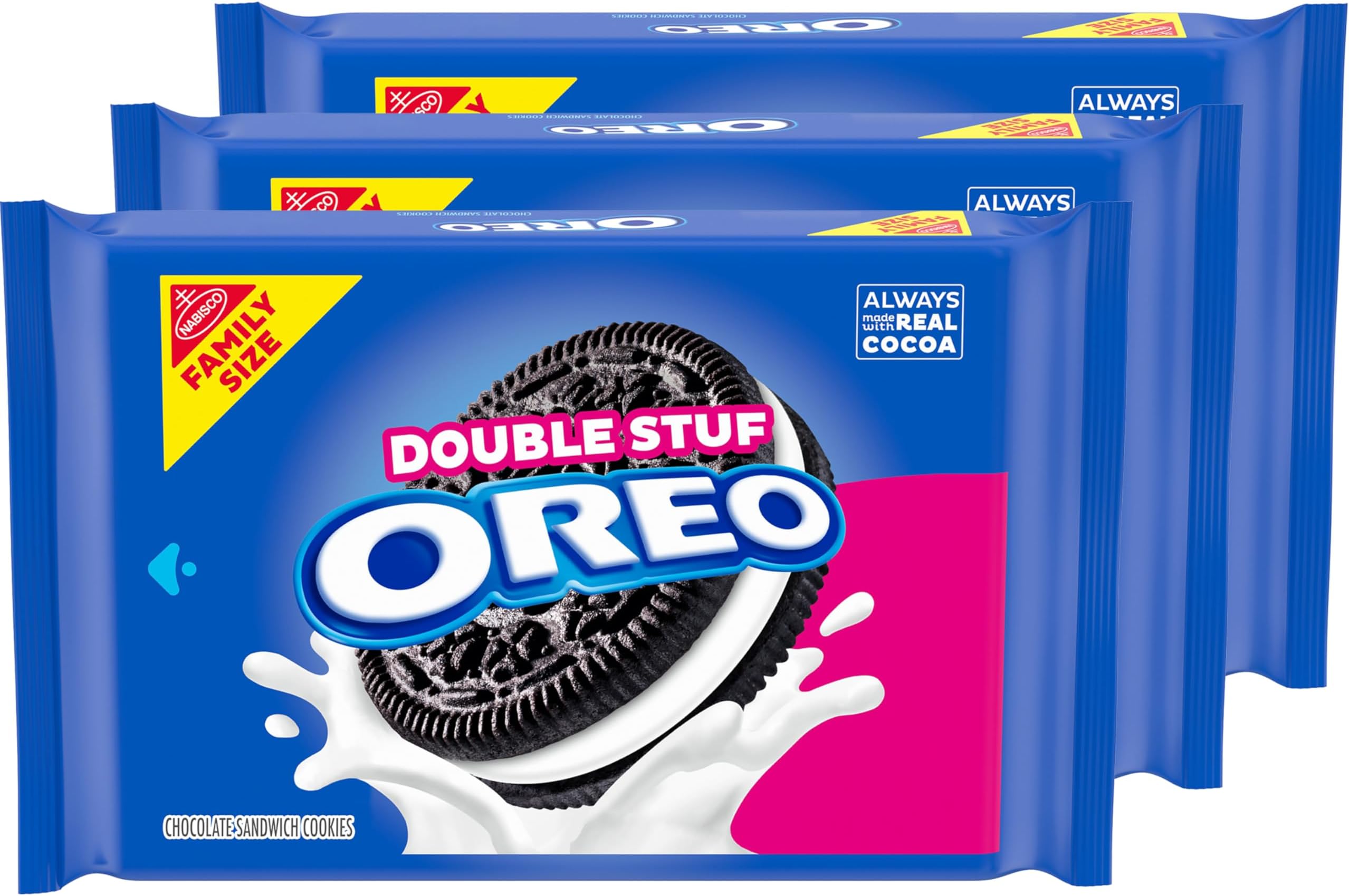 Amazon.com: OREO Mega Stuf Chocolate Sandwich Cookies, Family Size, 12 ...