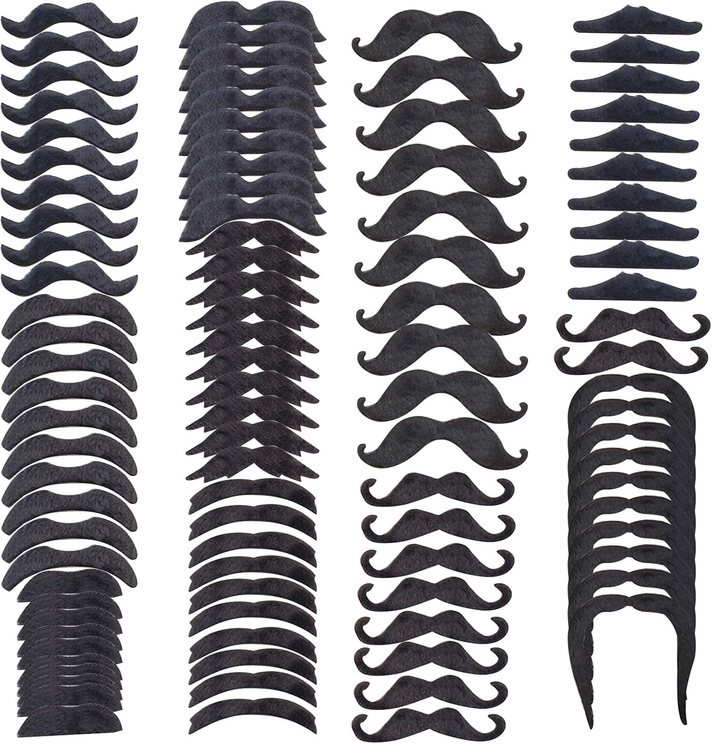 Amazon.com: GooDay 60 Pcs Fake Mustache Fake Beard Face Mustaches ...