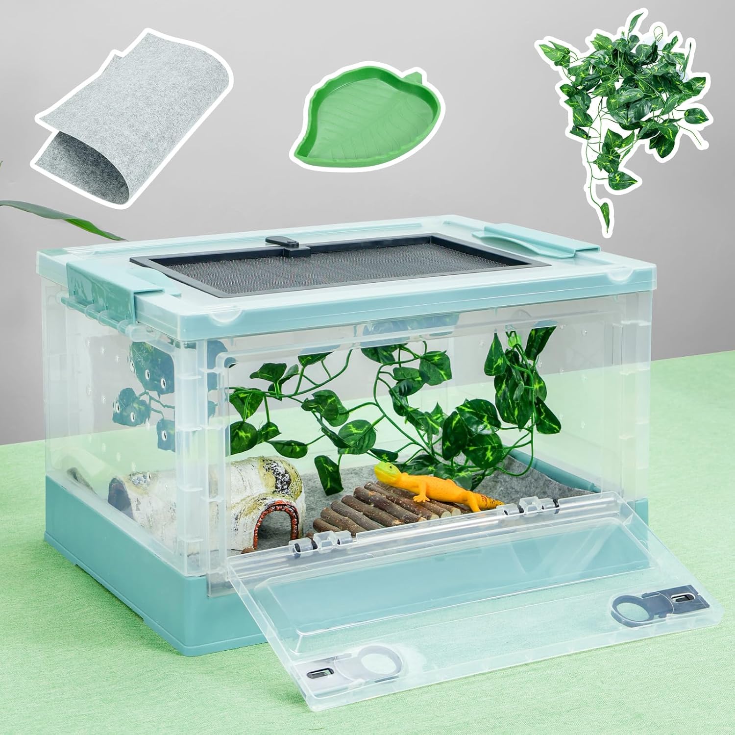 Amazon.com : BINANO 16" Foldable Reptile Terrariums Snake Tanks ...