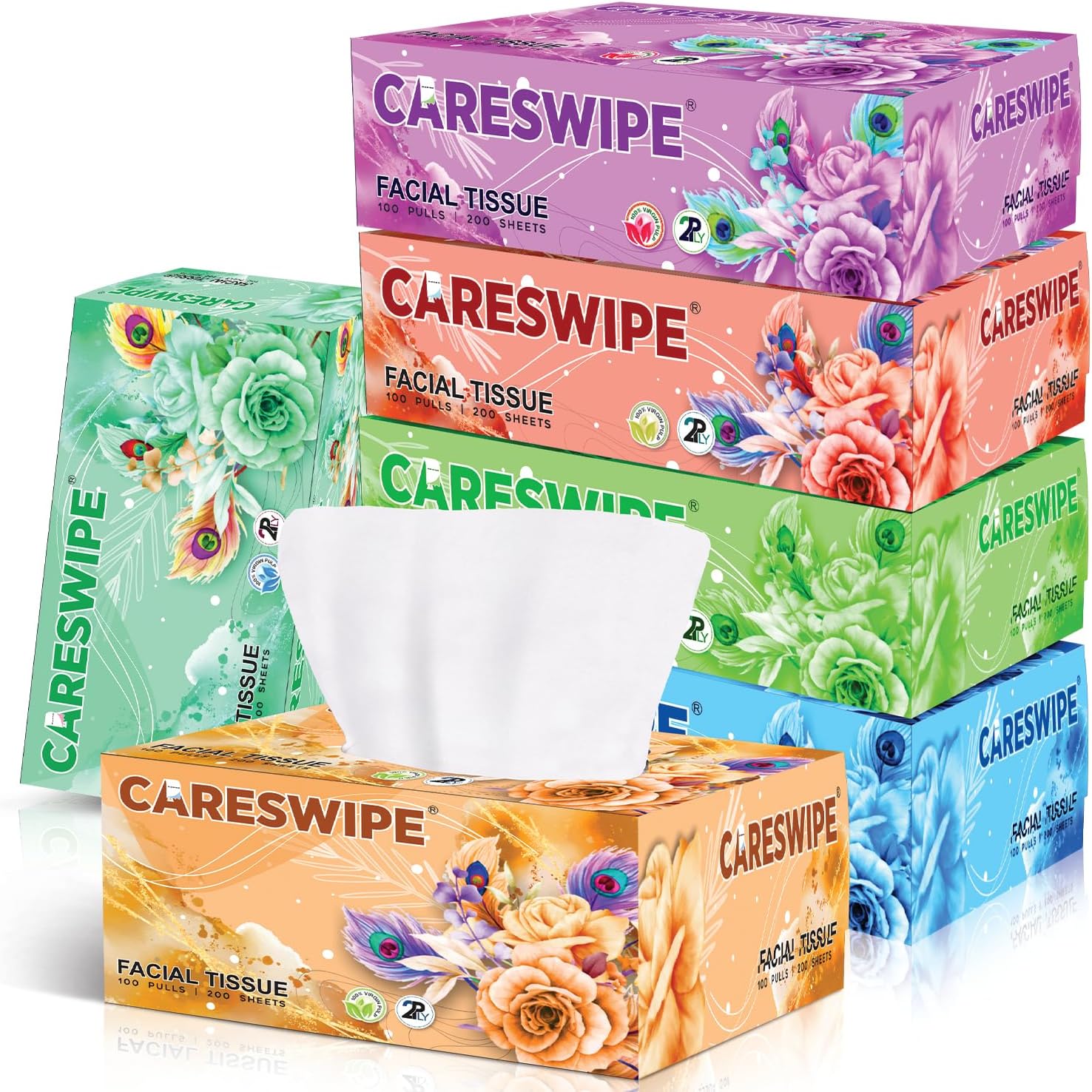 Careswipe Car tissue box 600 Pulls 1200 Sheets | Face tissue paper ...