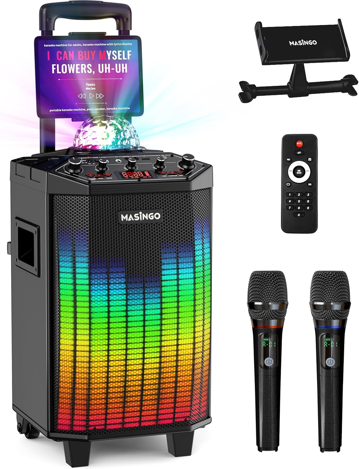 Amazon.com: MASINGO New Karaoke Machine for Adults and Kids with 2 ...