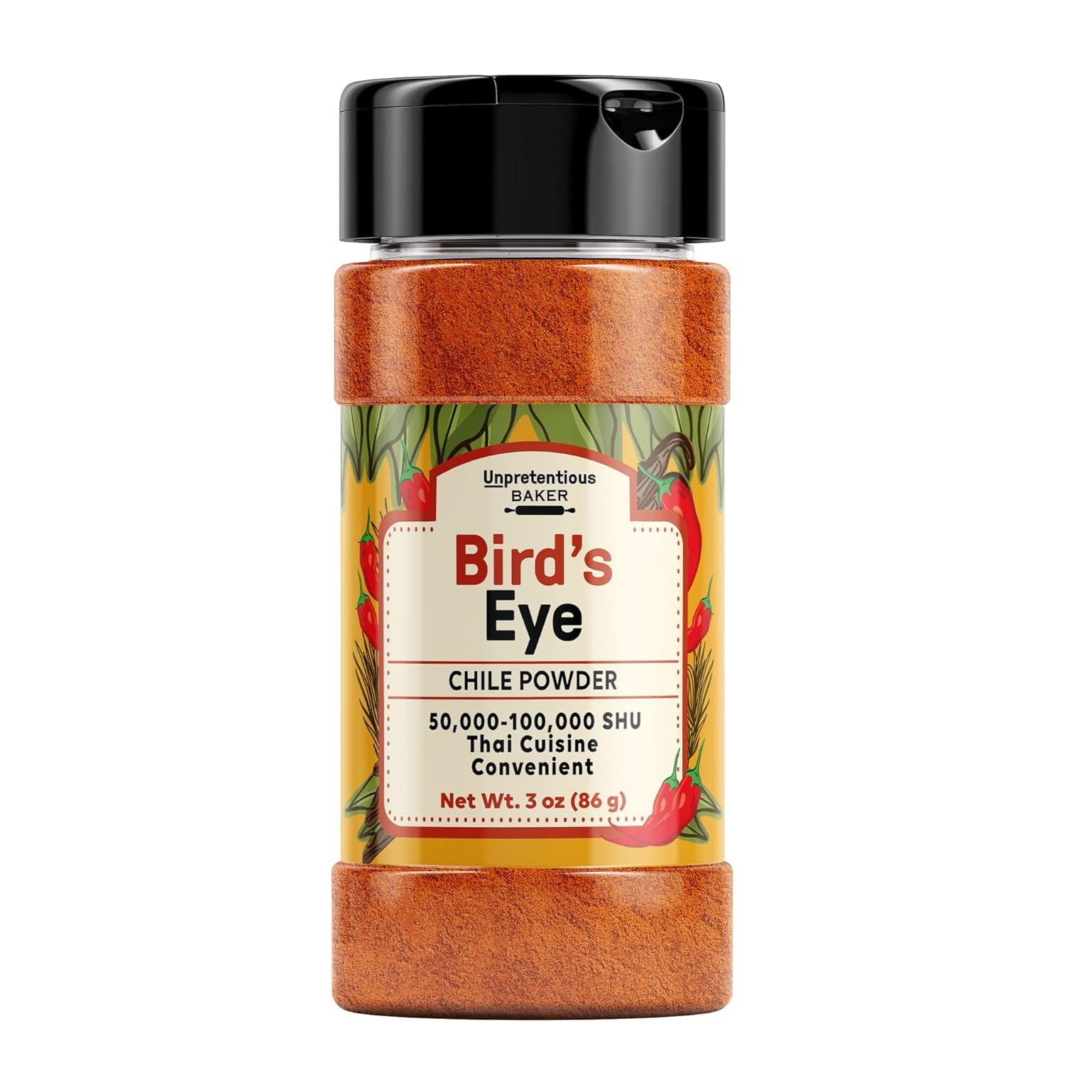 Amazon.com : Bird's Eye Chile Pepper Powder By Unpretentious Baker, 3 ...