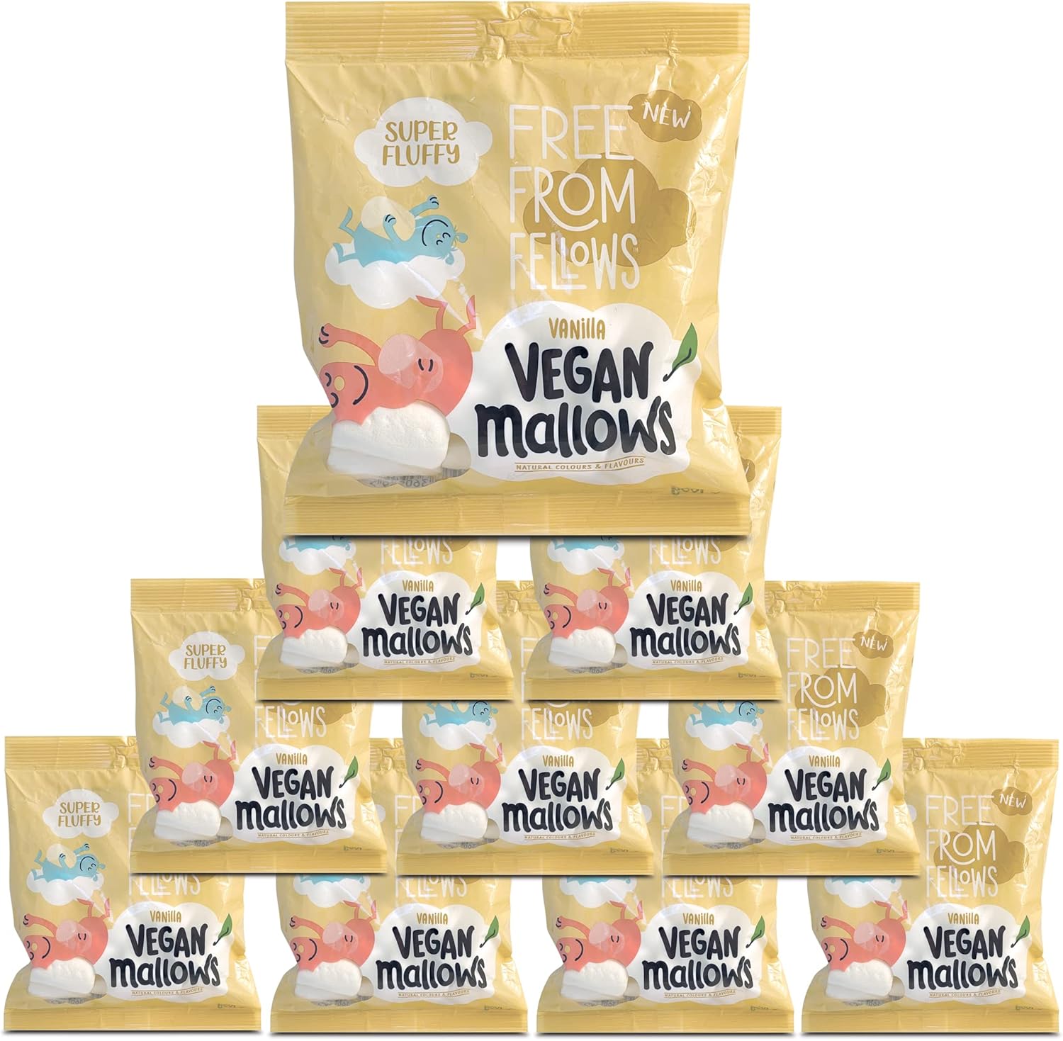 Free From Fellows - Vanilla Mallows (10 x 105g), Gluten Free, Vegan ...