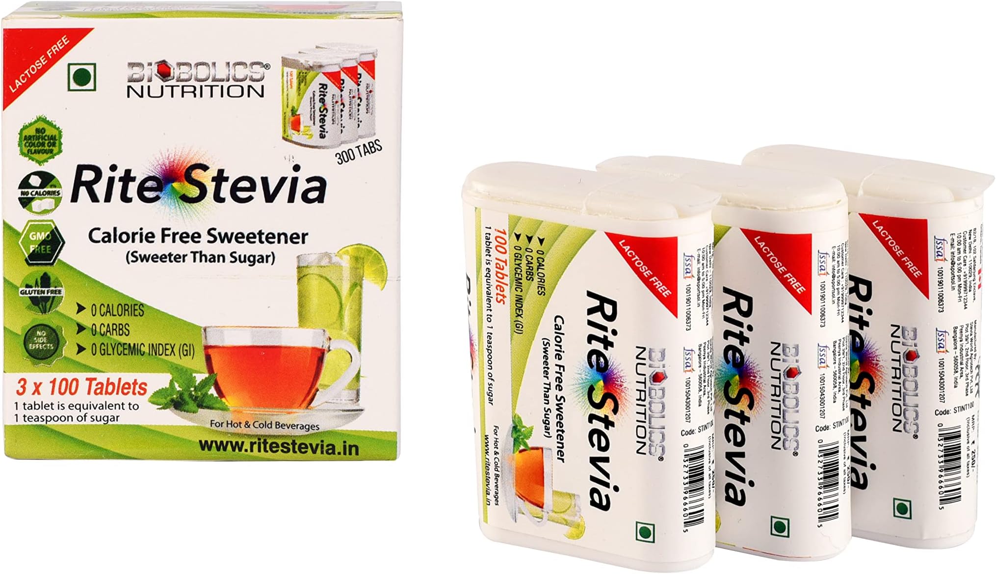 Amazon.com: Rite Stevia Tablets in Dispenser 300 Count (3 boxes of 100 ...