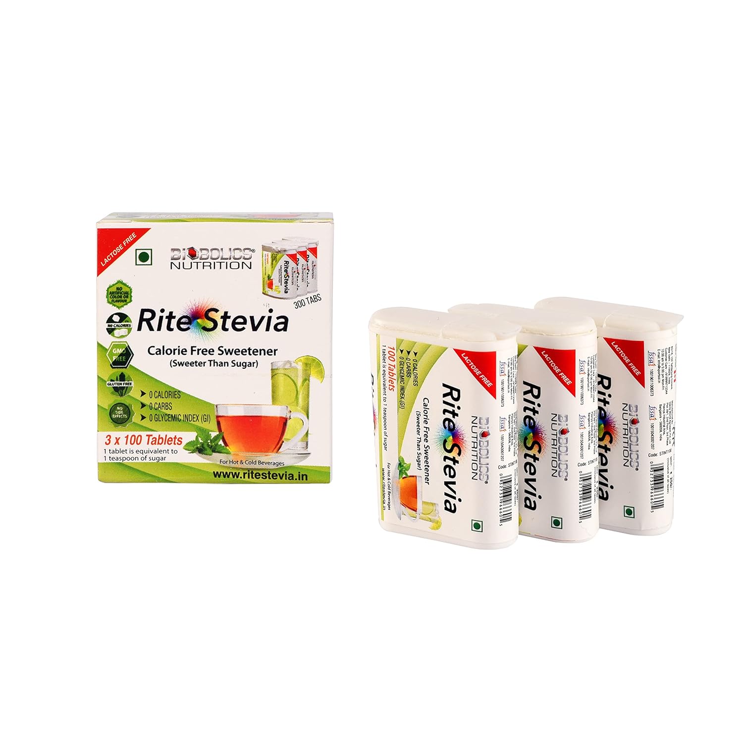 Amazon.com: Rite Stevia Tablets in Dispenser 300 Count (3 boxes of 100 ...