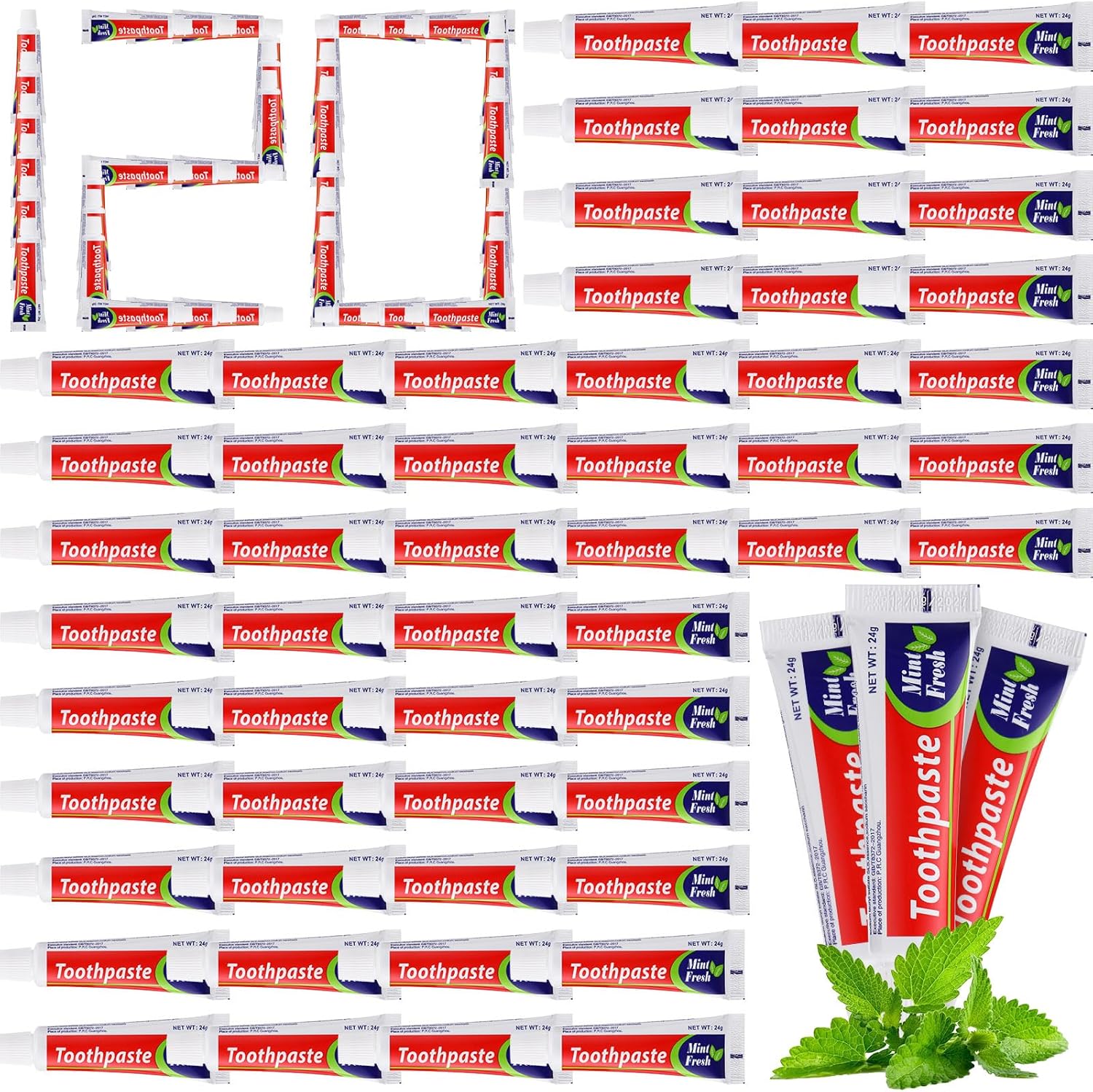 Amazon.com: Dimsile 120 Pcs 0.85oz Mini Toothpaste Bulk Regular Mint ...