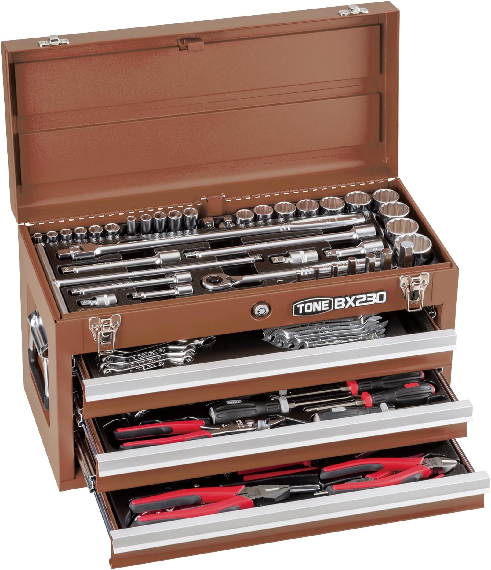 Amazon | トネ(TONE) ツールセット（チョコレート) TSX950CH 差込角9.5 & 12.7mm(3/8"&1/2") 内容 ...