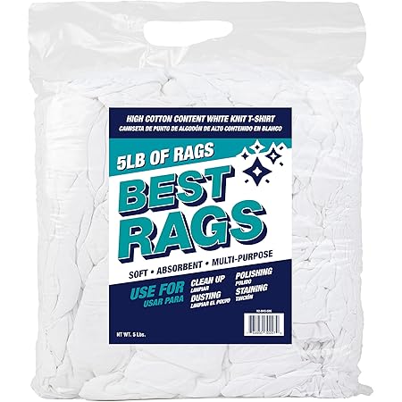 Amazon.com: VALENGO New Lint Free Rags- 100% Cotton Rags for Cleaning ...