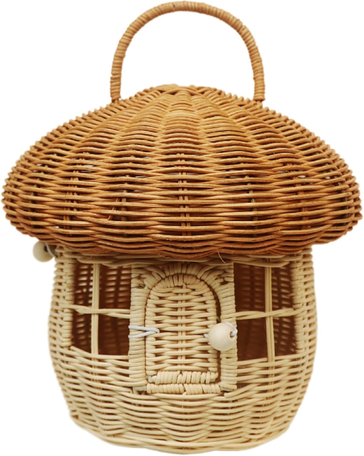 Amazon.com: Handmade Wicker Mushroom-Shaped Storage Basket for Outdoor ...