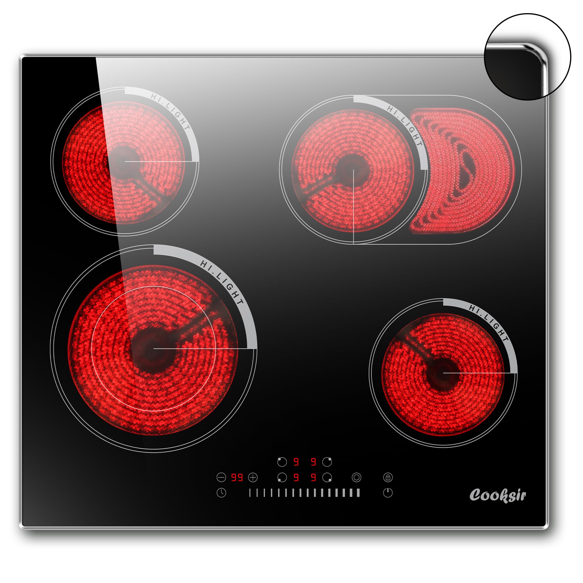 Snapklik.com : Cooksir 4 Burner Electric Cooktop - 24 Inch Electric ...