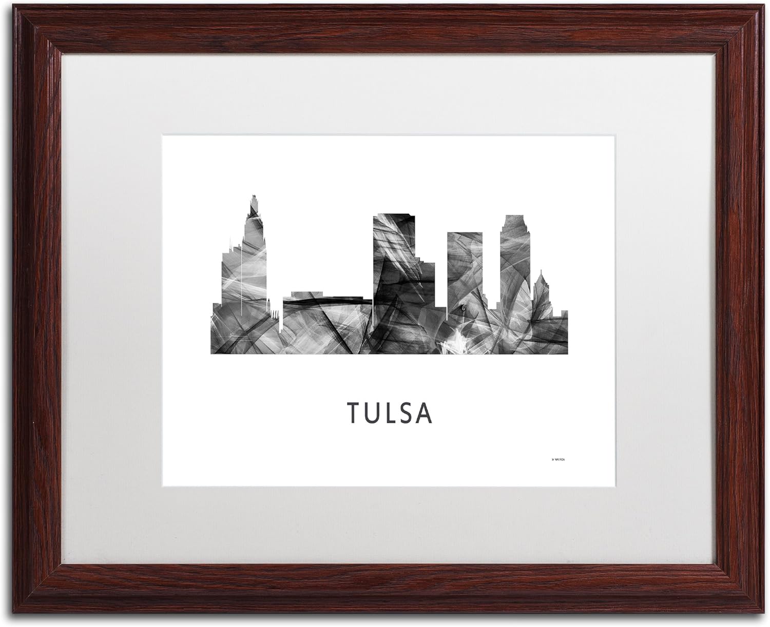 Amazon.com: Trademark Fine Art MW0505-W1620MF Tulsa Oklahoma Skyline WB ...