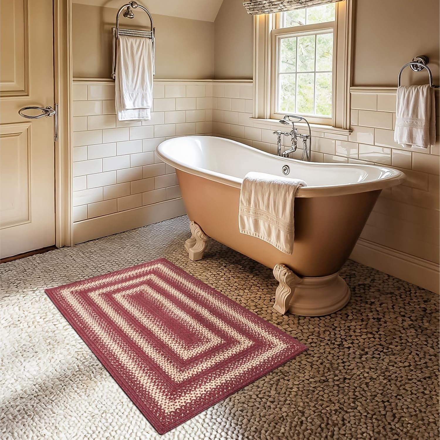 Amazon.com: Homespice Autumn Maple Jute Braided Rug 2x3' - Primitive ...