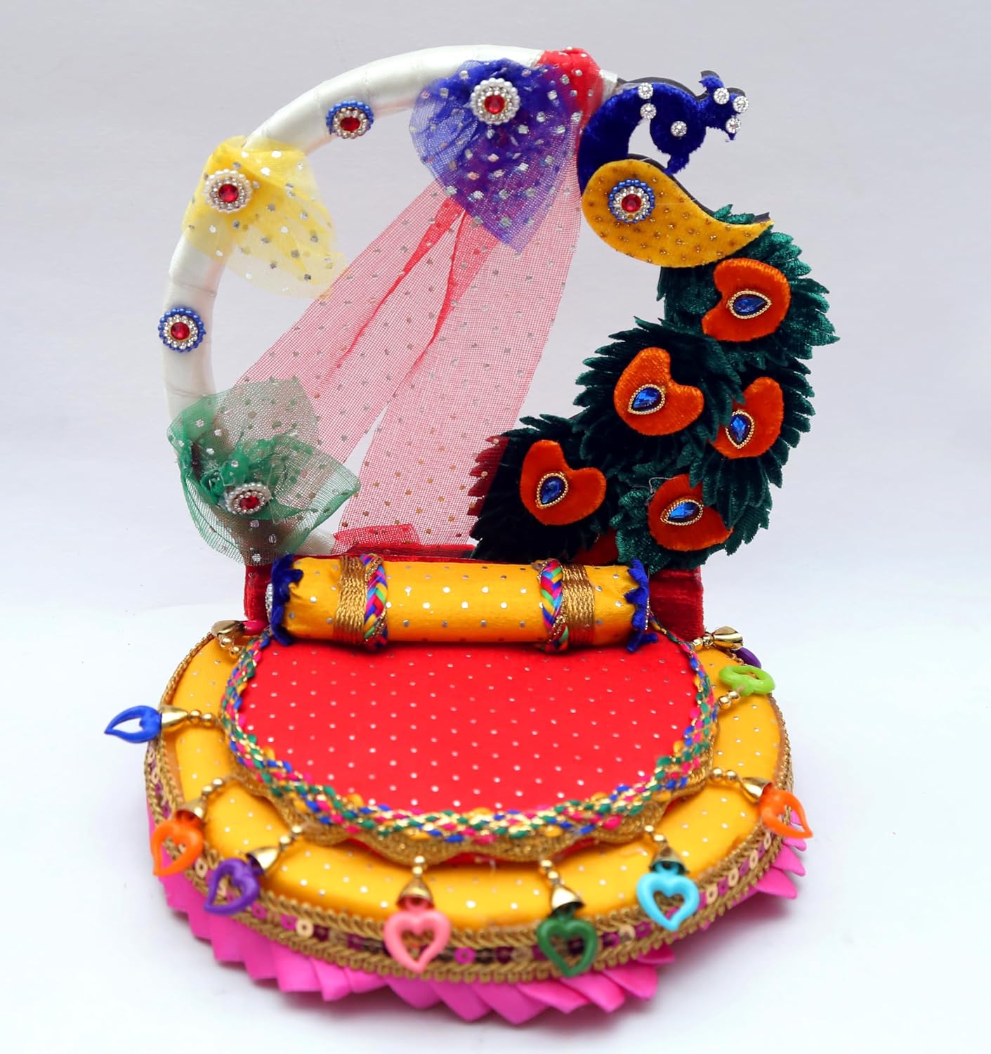 Amazon.com: Laddu Gopal Ji (Tree Style) Bed Kanha Ji Singhasan Krishna ...