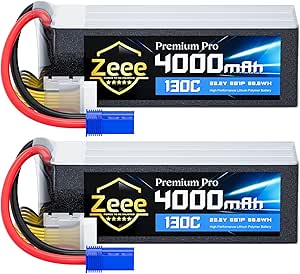 Amazon.com: Zeee Premium Pro 6S 4000mAh Lipo Battery 22.2V 130C Ultra ...