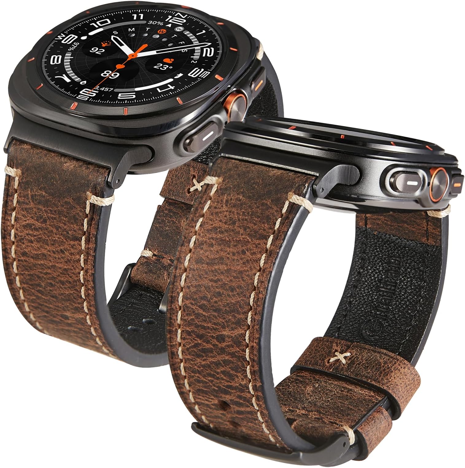 Amazon.com: Tasikar Leather Bands Compatible with Samsung Galaxy Watch ...