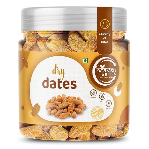 Heaven Bites Yellow Dry Dates 1 KG Pack | Sukha Khajoor | Pila Chuara ...