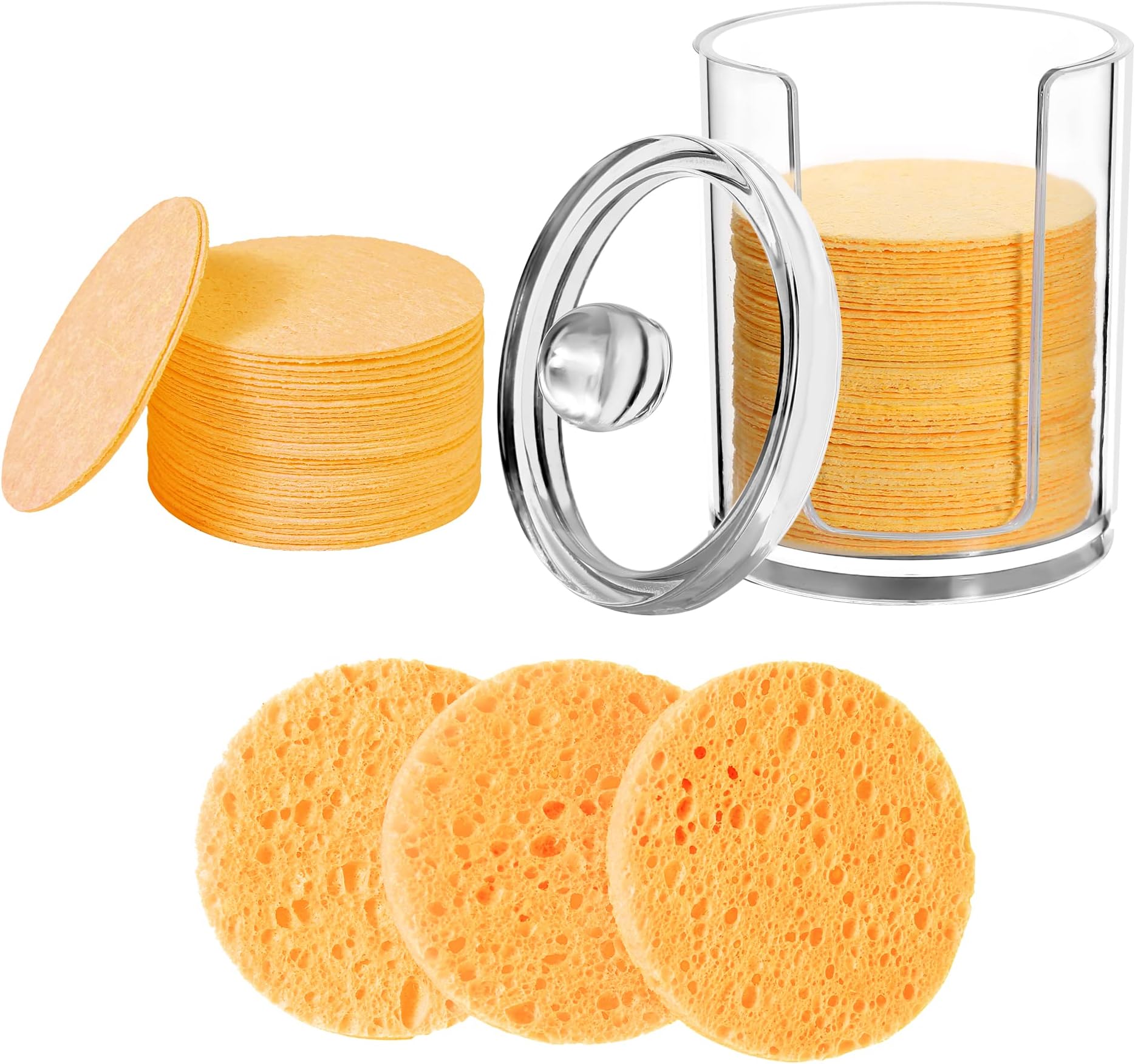 Amazon.com : 50-Count Compressed Natural Facial Sponges for Face ...