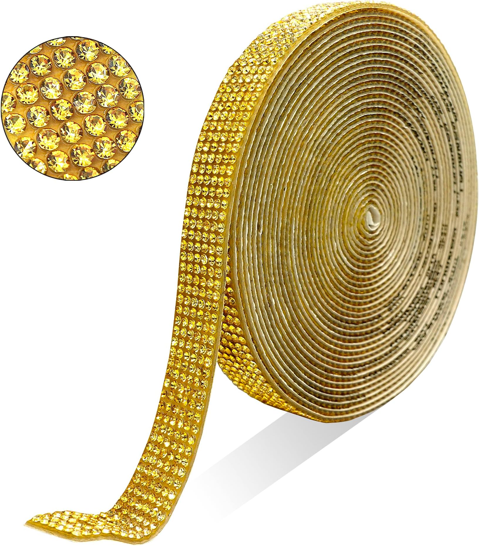 Amazon.com: Self Adhesive Crystal Rhinestone Ribbon Rhinestone Strips ...