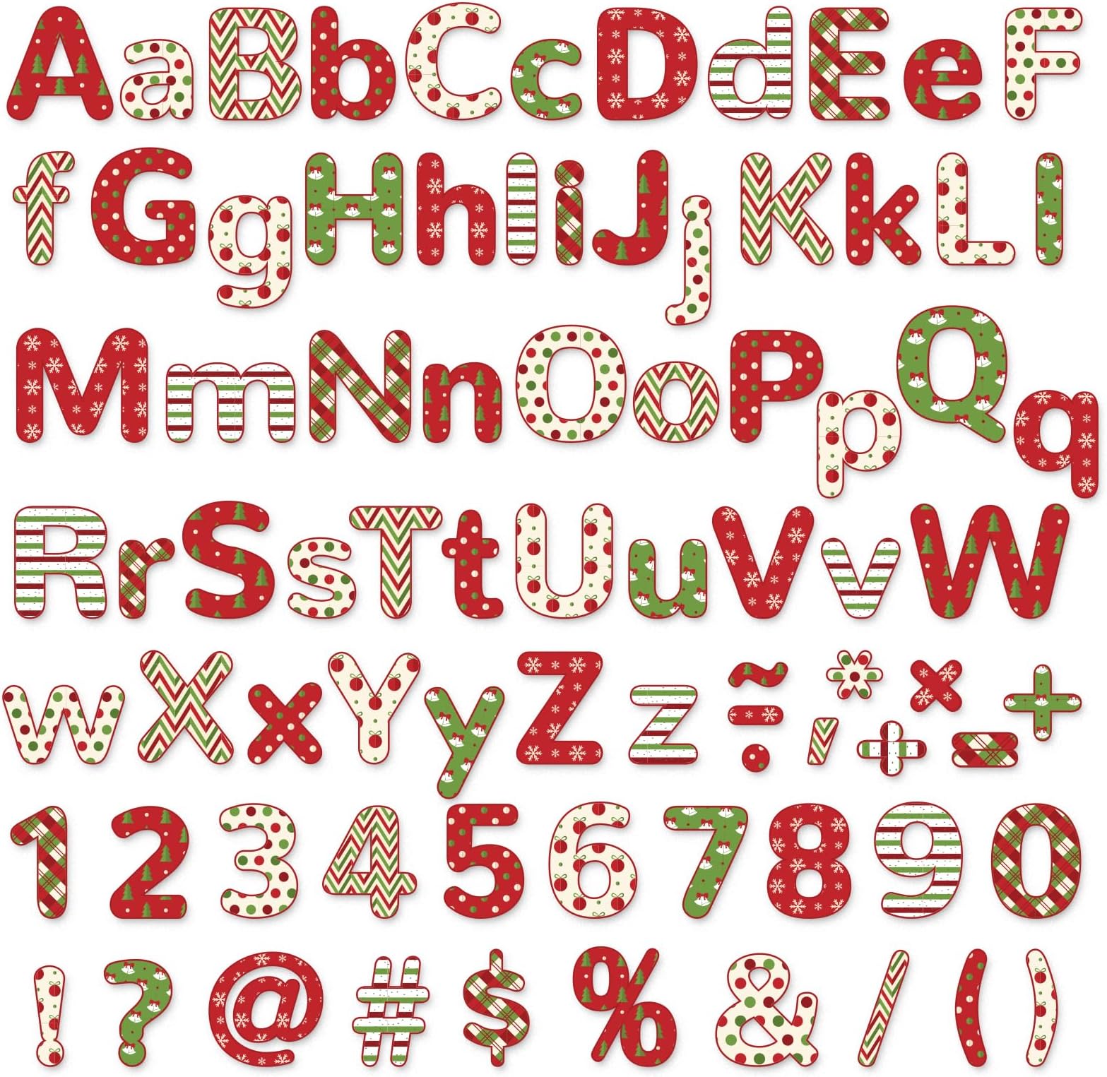 Amazon.com: 266 Pcs Letters Combo Pack Set Rainbow Bulletin Board ...