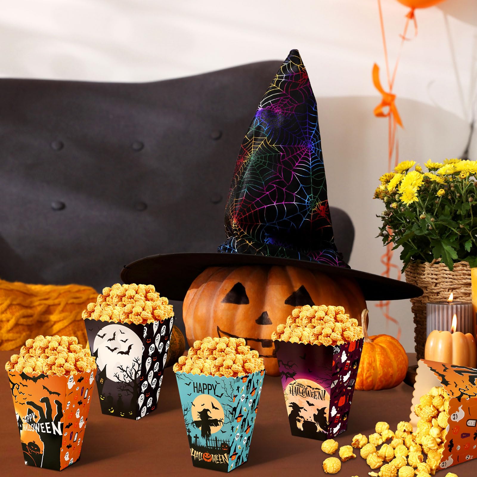 Snapklik.com : DECYOOL 24 Pcs Halloween Popcorn Boxes, Hocus Pocus ...