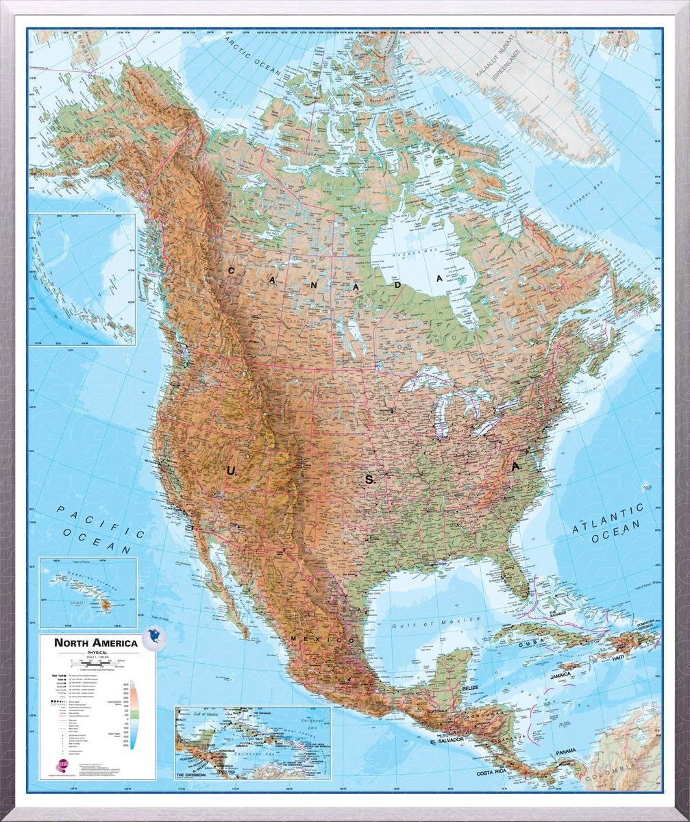 Amazon.com: Gifts Delight Laminated 24x28 Poster: Maps International ...
