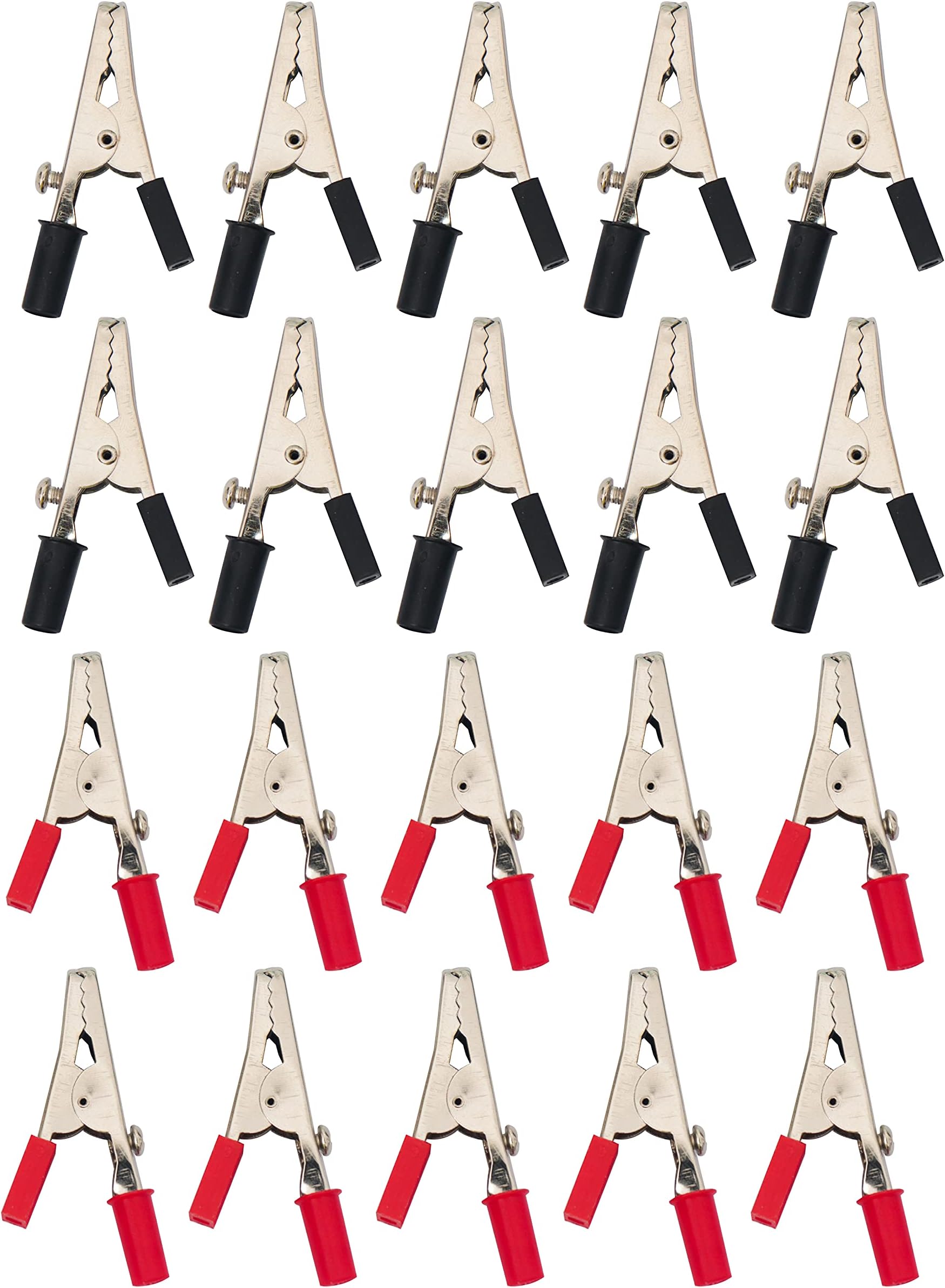 Electronic Spices Pair of 10 Insulated Crocodile Clips Plastic Handle ...