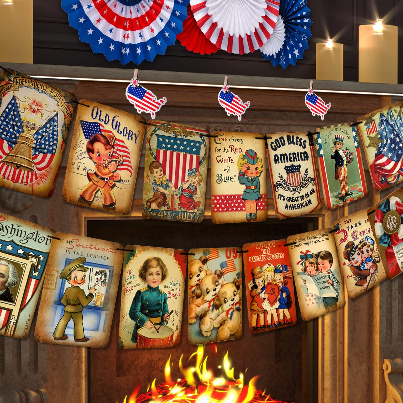 Vintage Patriotic Bunting