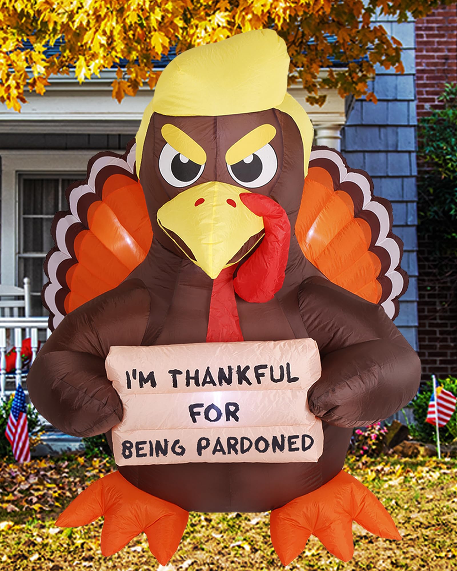 Amazon.com: 6FT Thanksgiving Inflatables Turkey, Inflatable Trump ...