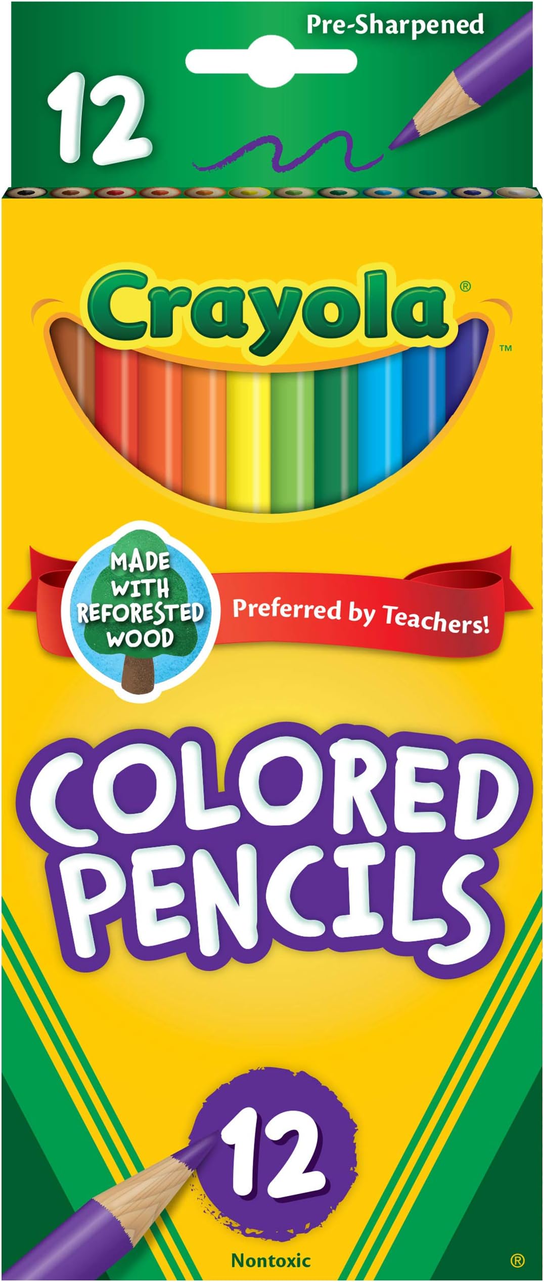 Amazon.com: Crayola Colored Pencils, Assorted Colors, Pre-sharpened ...