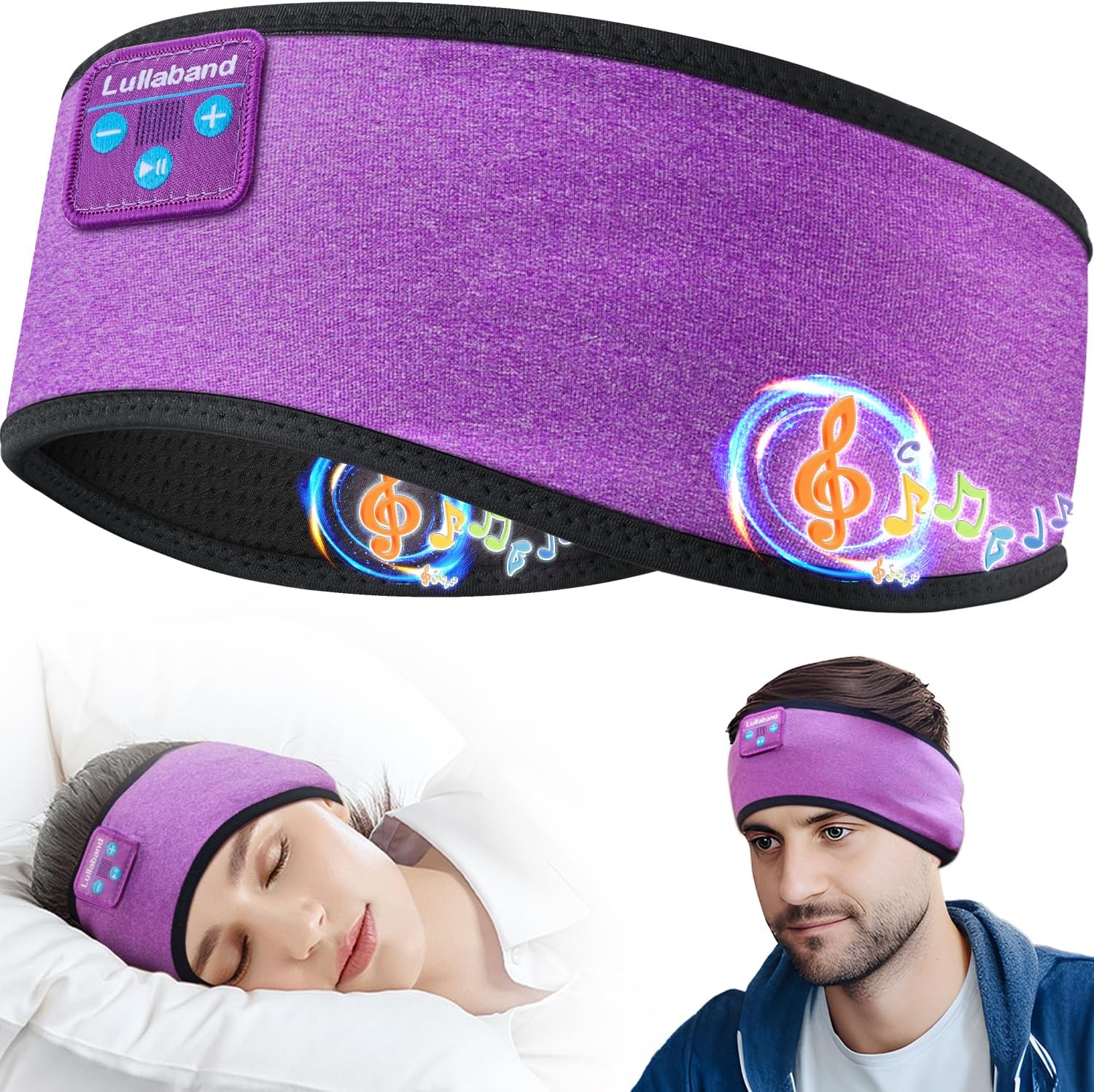 Amazon.com: Lullaband Sleep Headphones, Wireless Bluetooth Sports ...