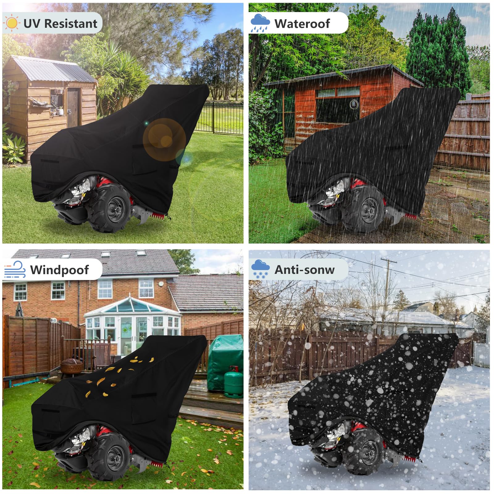 Snapklik.com : Okcool Gas Rototiller Cover, Universal Waterproof Heavy ...