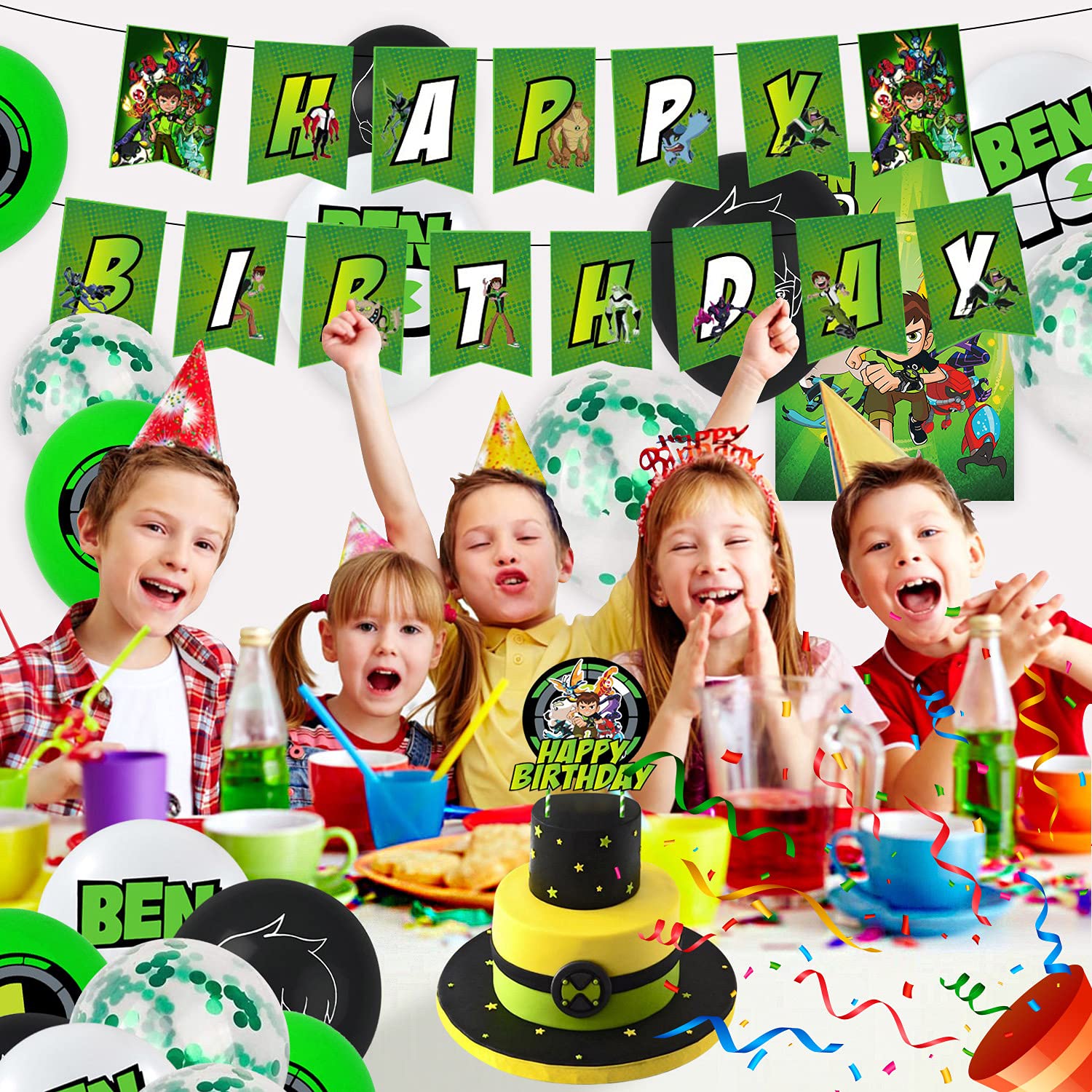 Buy CIFEEO Ben 10 Party Supplies Birthday, Ben 10 Birthday Party ...