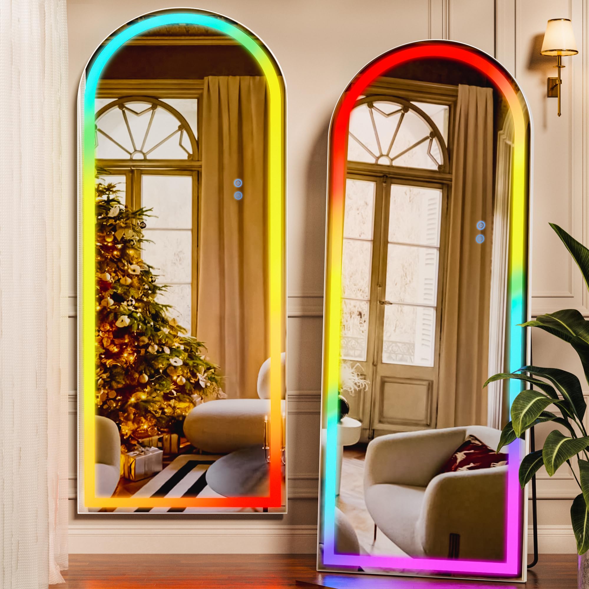 Snapklik.com : Antok 64" X 21" LED Full Length Mirror, Lighted Floor ...