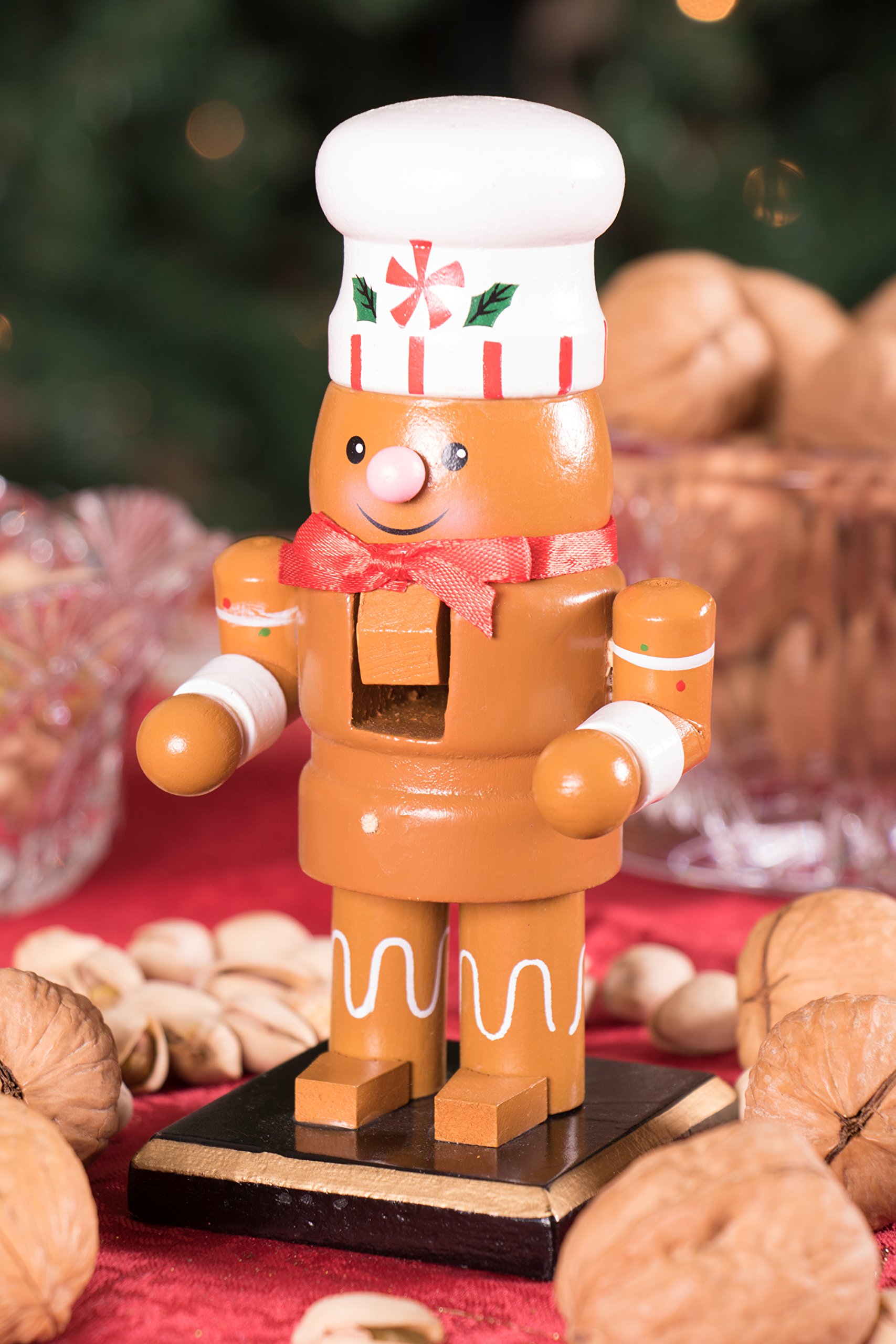 Clever Creations Gingerbread Man 6 Inch Traditional Wooden Nutcracker ...