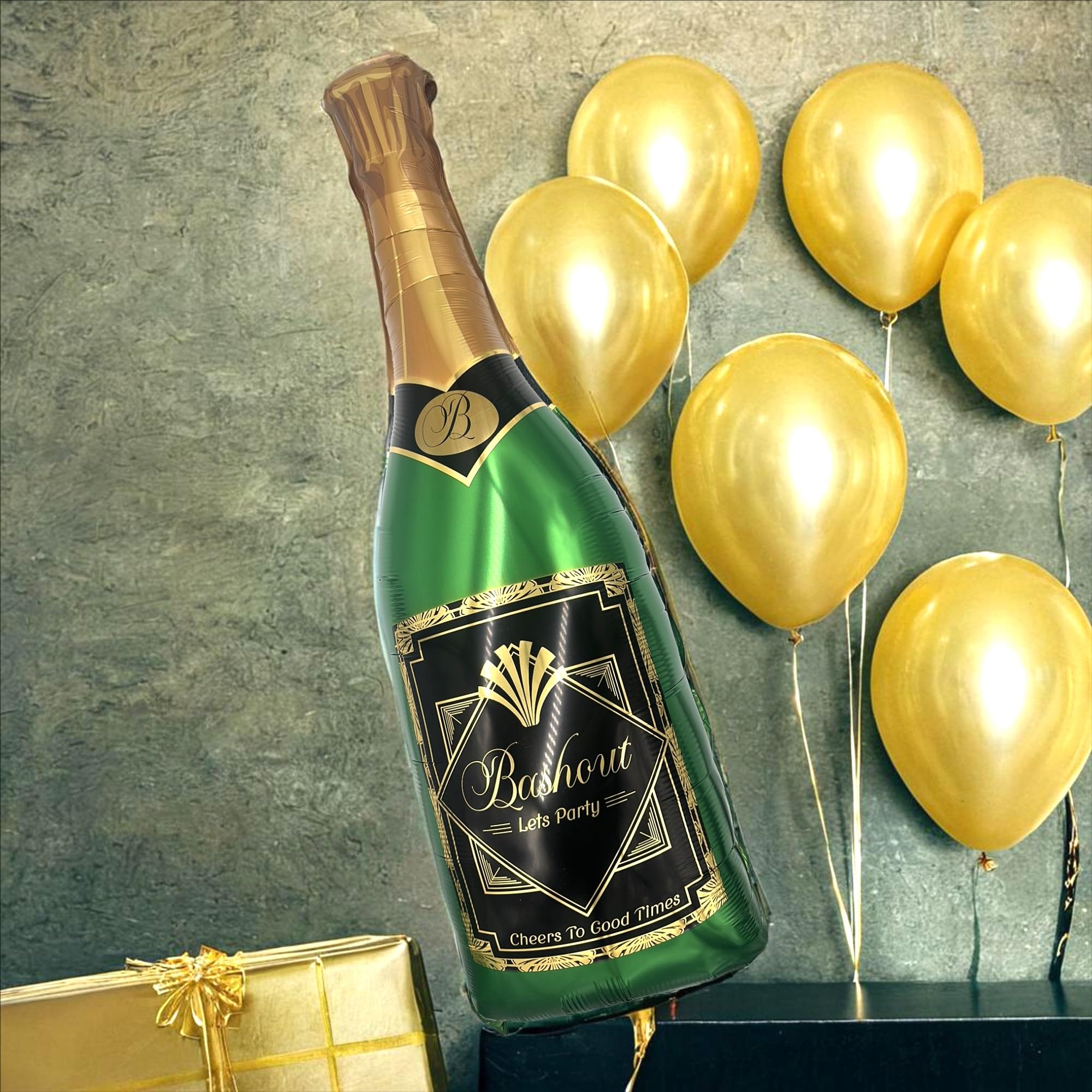 Amazon.com: Pack Of 2 Giant Champagne Bottle Balloons 40 X 17” : Home ...