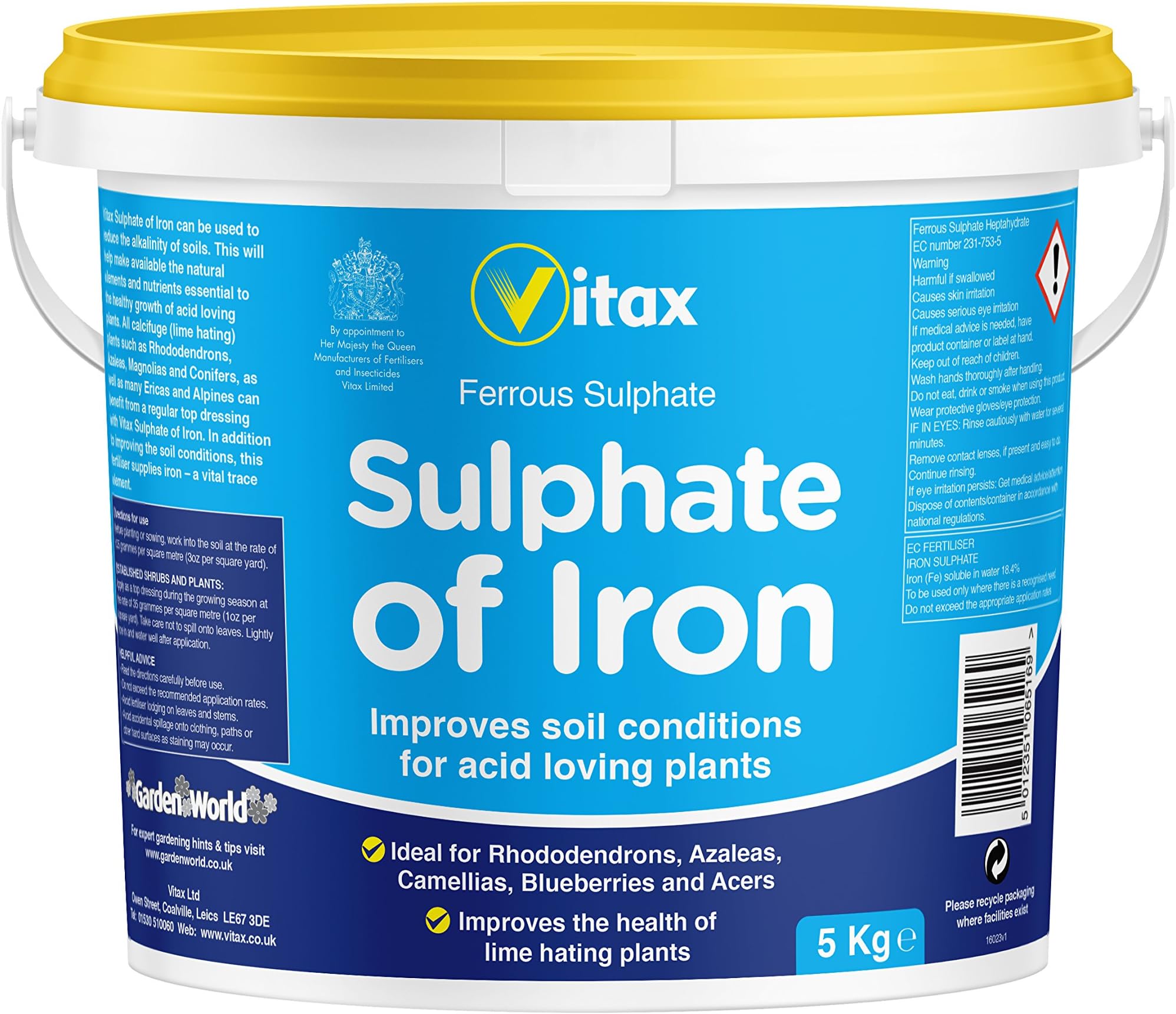 Vitax Sulphate of Iron Fertiliser,1kg : Amazon.co.uk: Garden