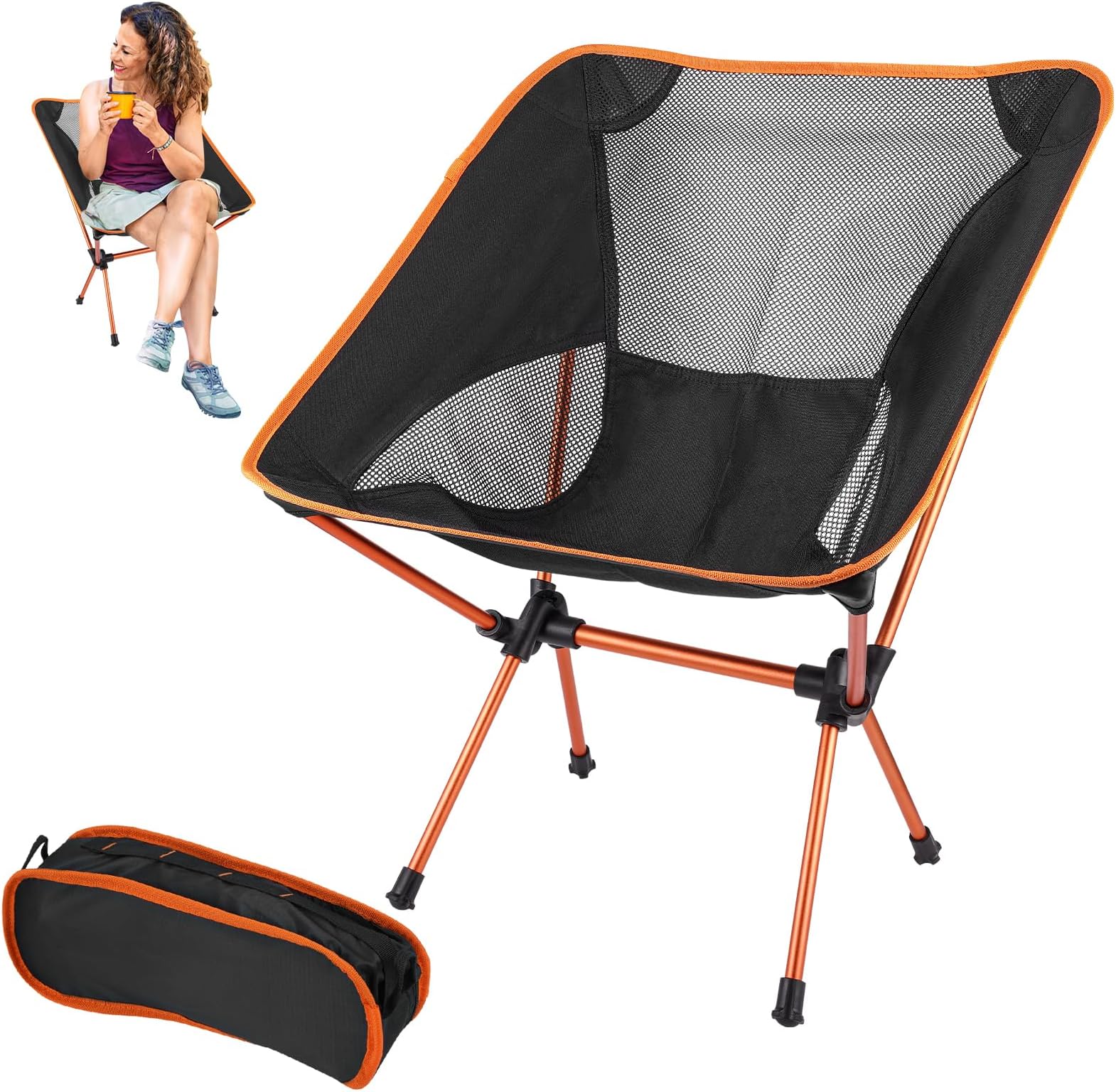 Uennm Chaise Camping Pliante Confortable, Chaises de Camping Pliantes ...