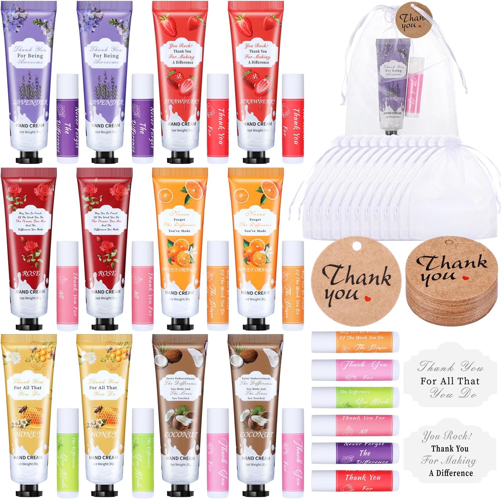 Amazon.com : Dansib 12 Sets Thank You Gifts for Employee Hand Cream and ...