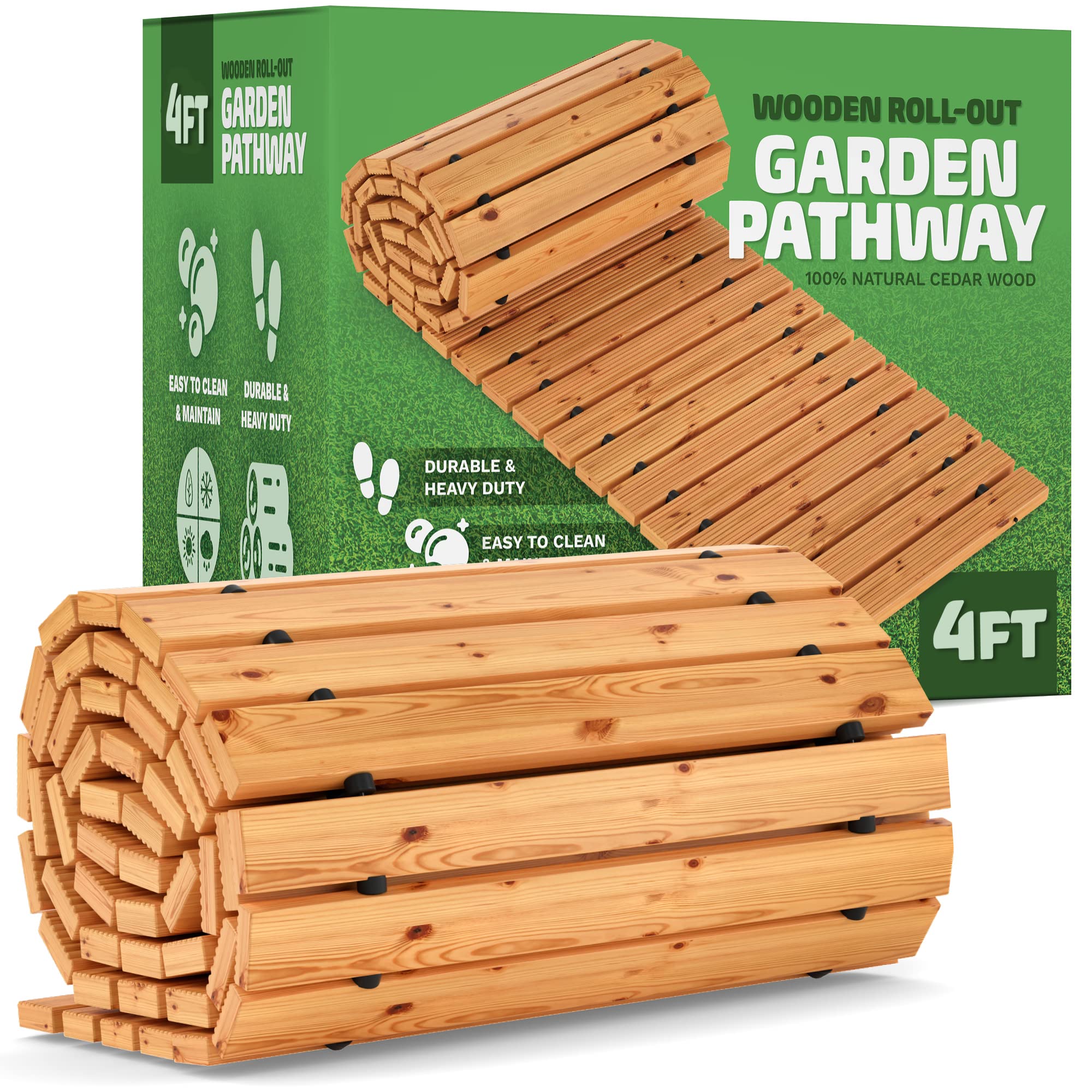Buy Roll-Out Garden Pathway, 4’ Long, Straight, Weather-Resistant ...