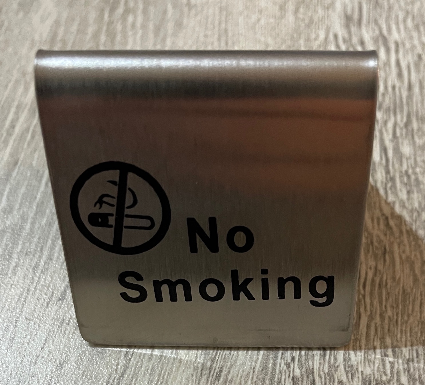 AHANDMAKER 6 Pcs Stainless Steel No Smoking Table Sign, Double Side No ...
